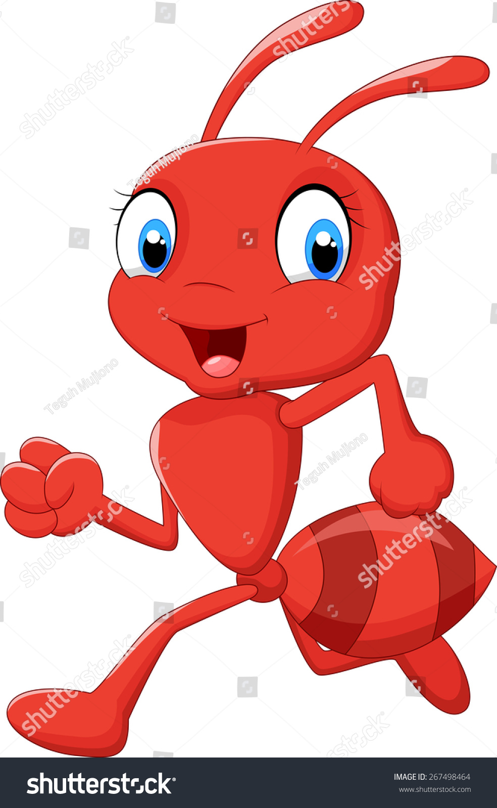 Cartoon Ant Running Stock Vector 267498464 - Shutterstock