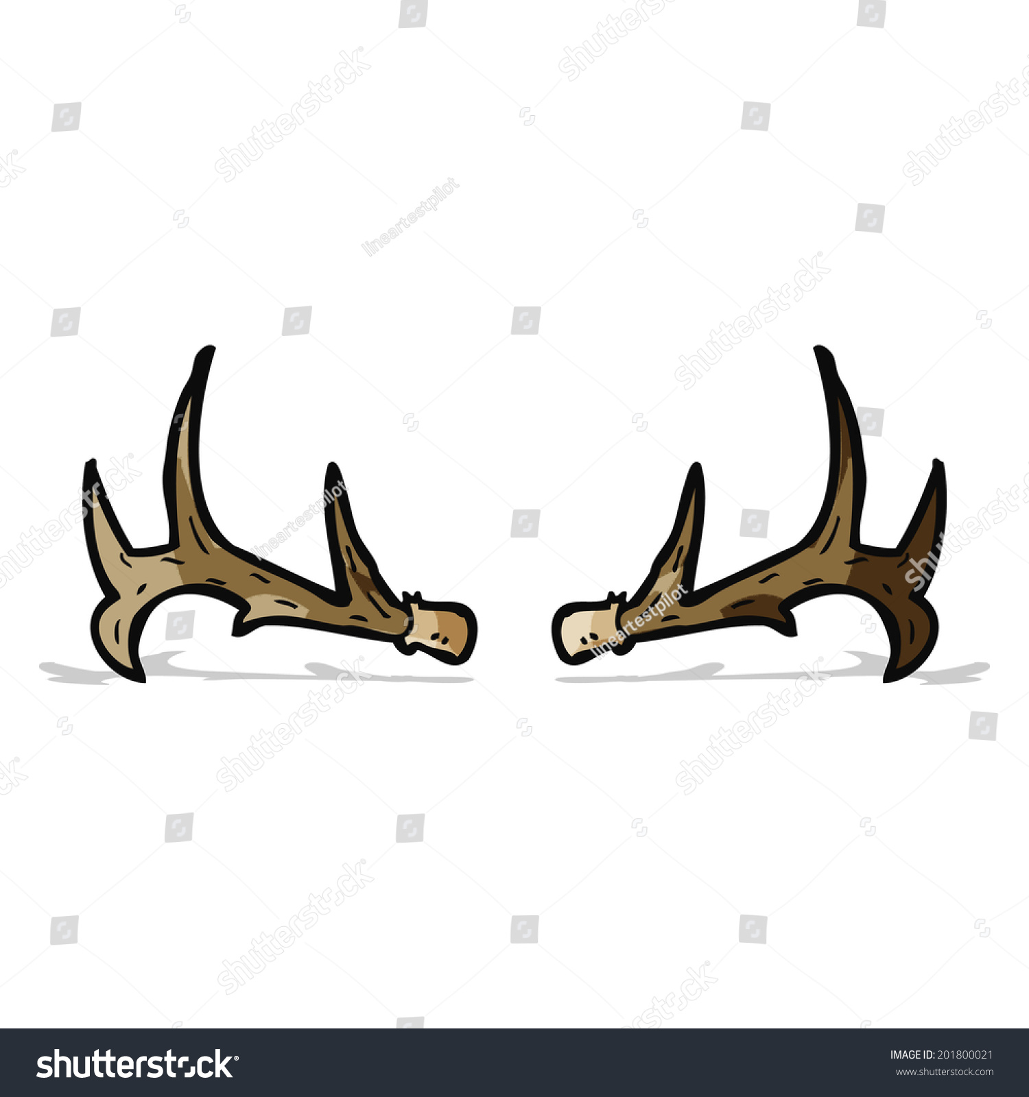 Cartoon Antlers Stock Vector (Royalty Free) 201800021