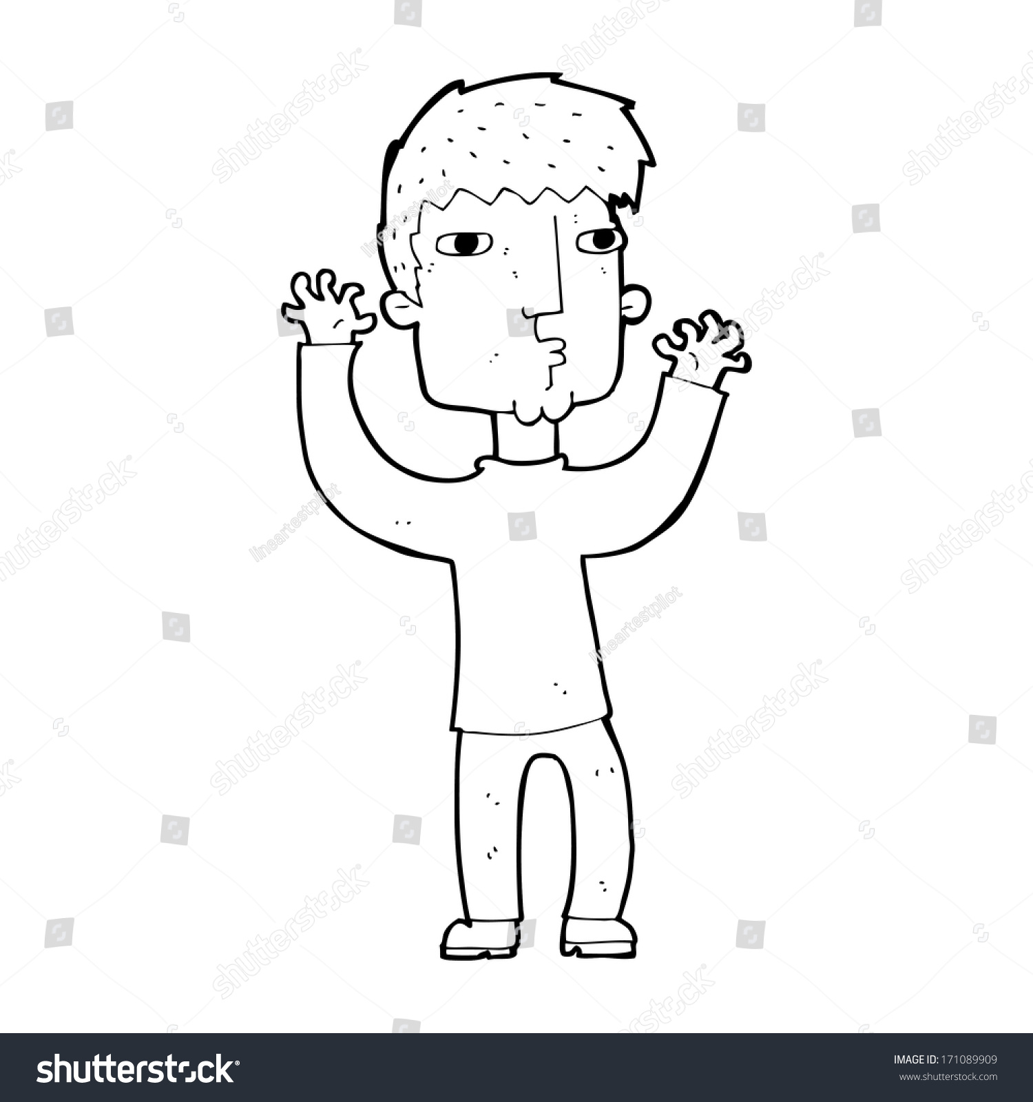 Cartoon Anxious Man Stock Vector (Royalty Free) 171089909 | Shutterstock