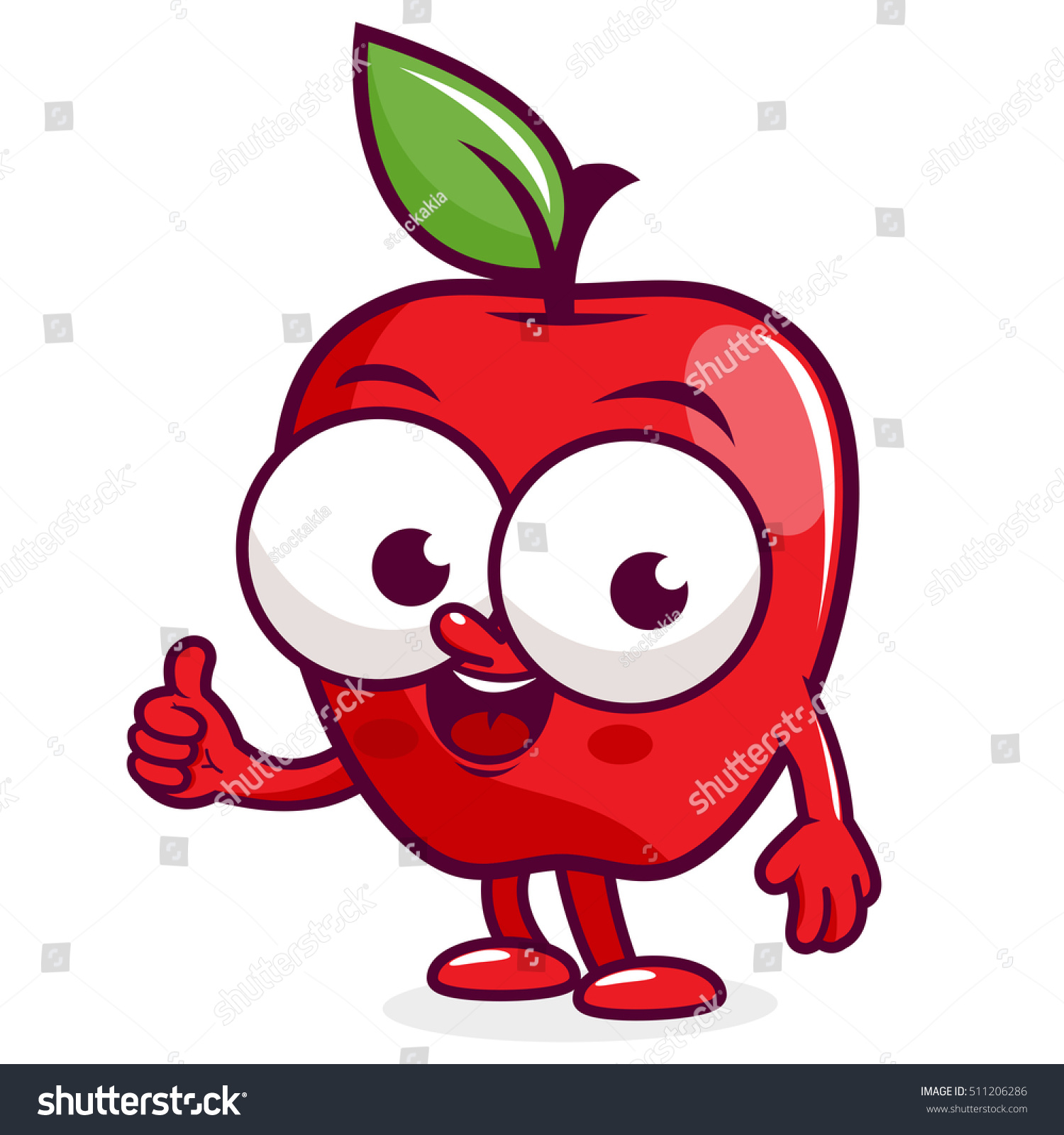Cartoon Apple Stock Vector 511206286 - Shutterstock