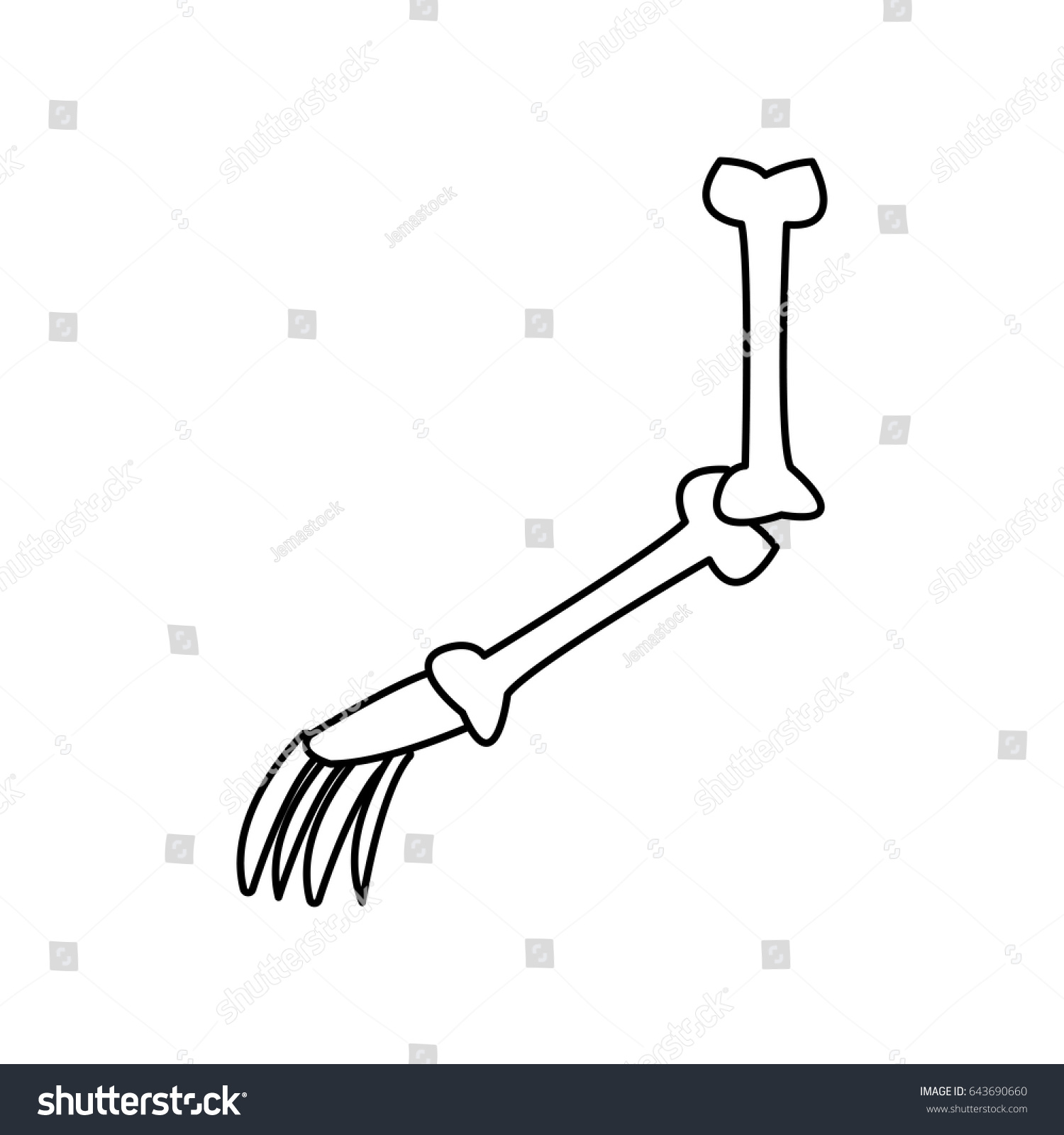 Cartoon Arm Bone Part Skeleton Comic: เวกเตอร์สต็อก (ปลอดค่าลิขสิทธิ์ ...