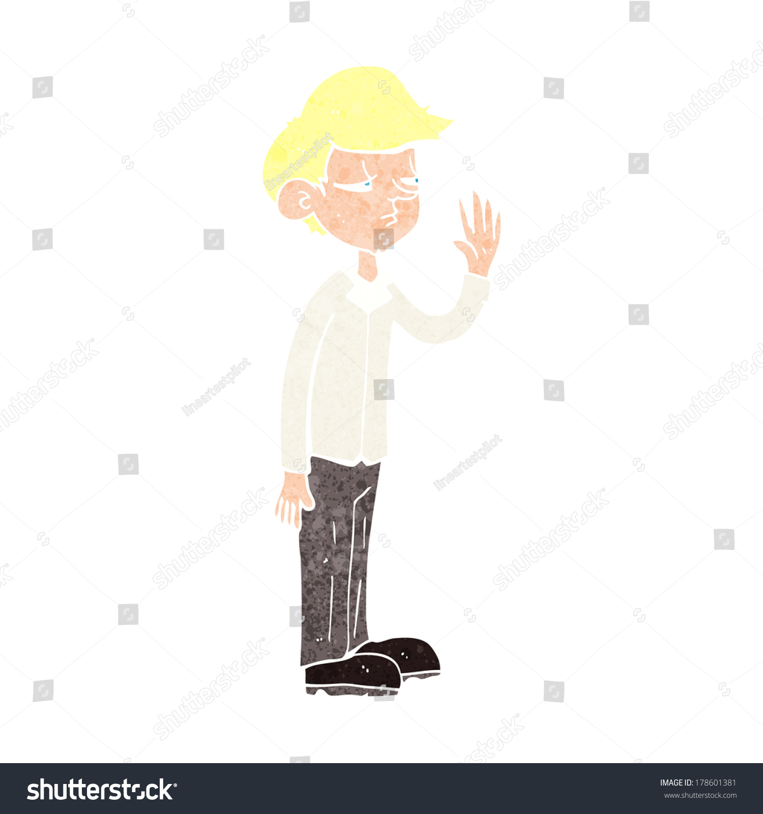 Cartoon Arrogant Boy Stock Vector (Royalty Free) 178601381