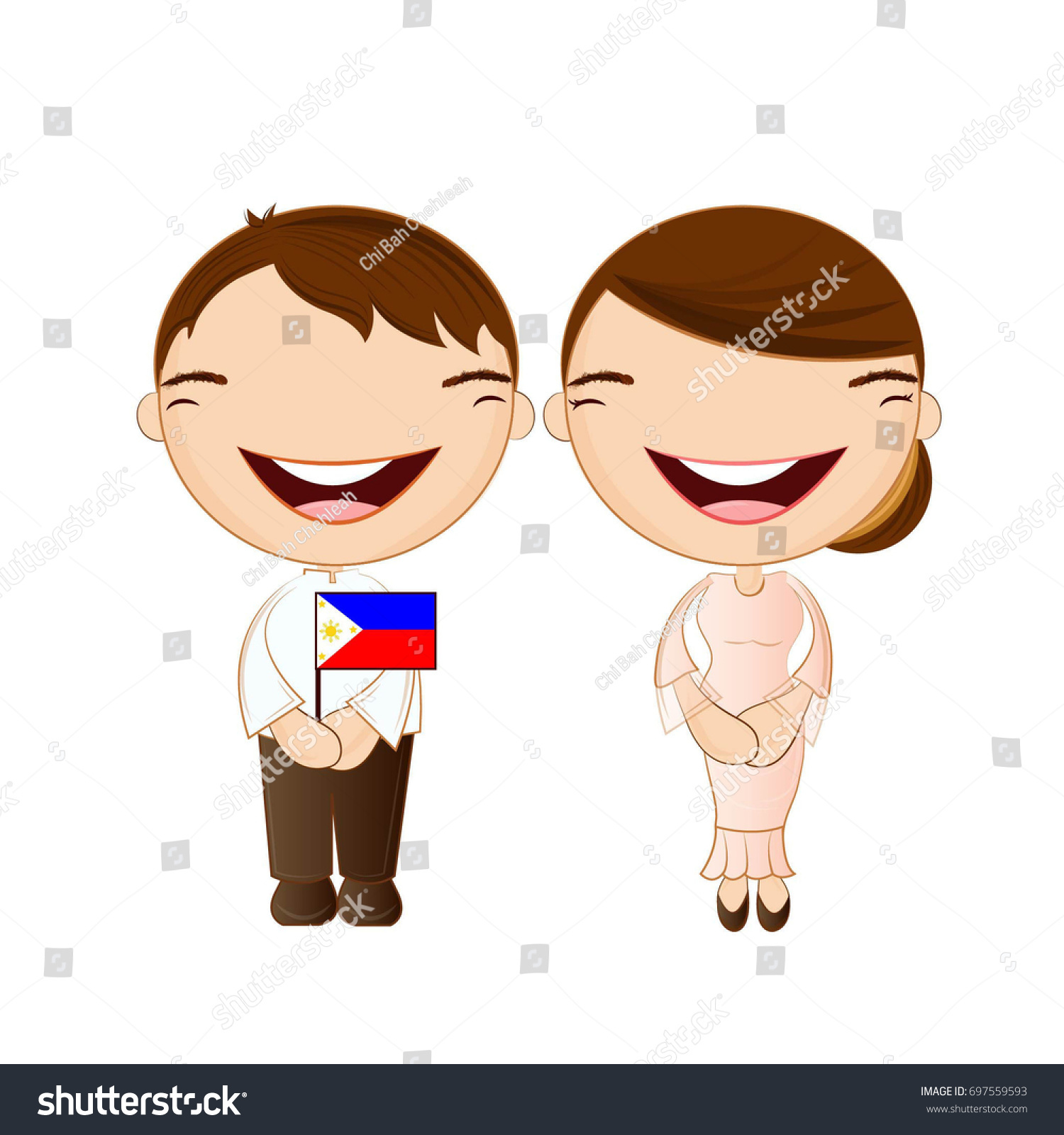 Cartoon Asean Philippines: vector de stock (libre de regalías ...