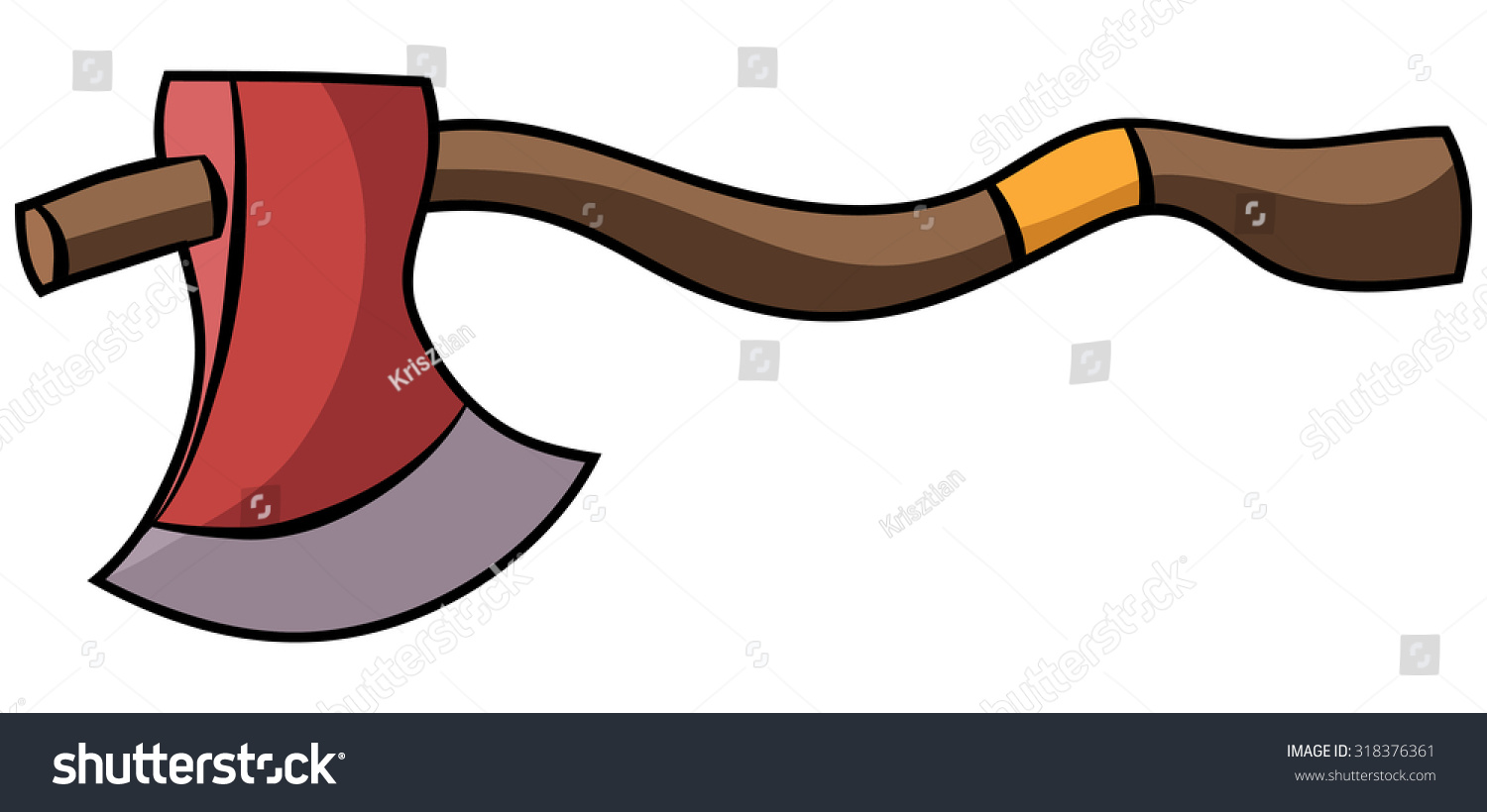 Cartoon Axe Vector Illustration Stock Vector (Royalty Free) 318376361