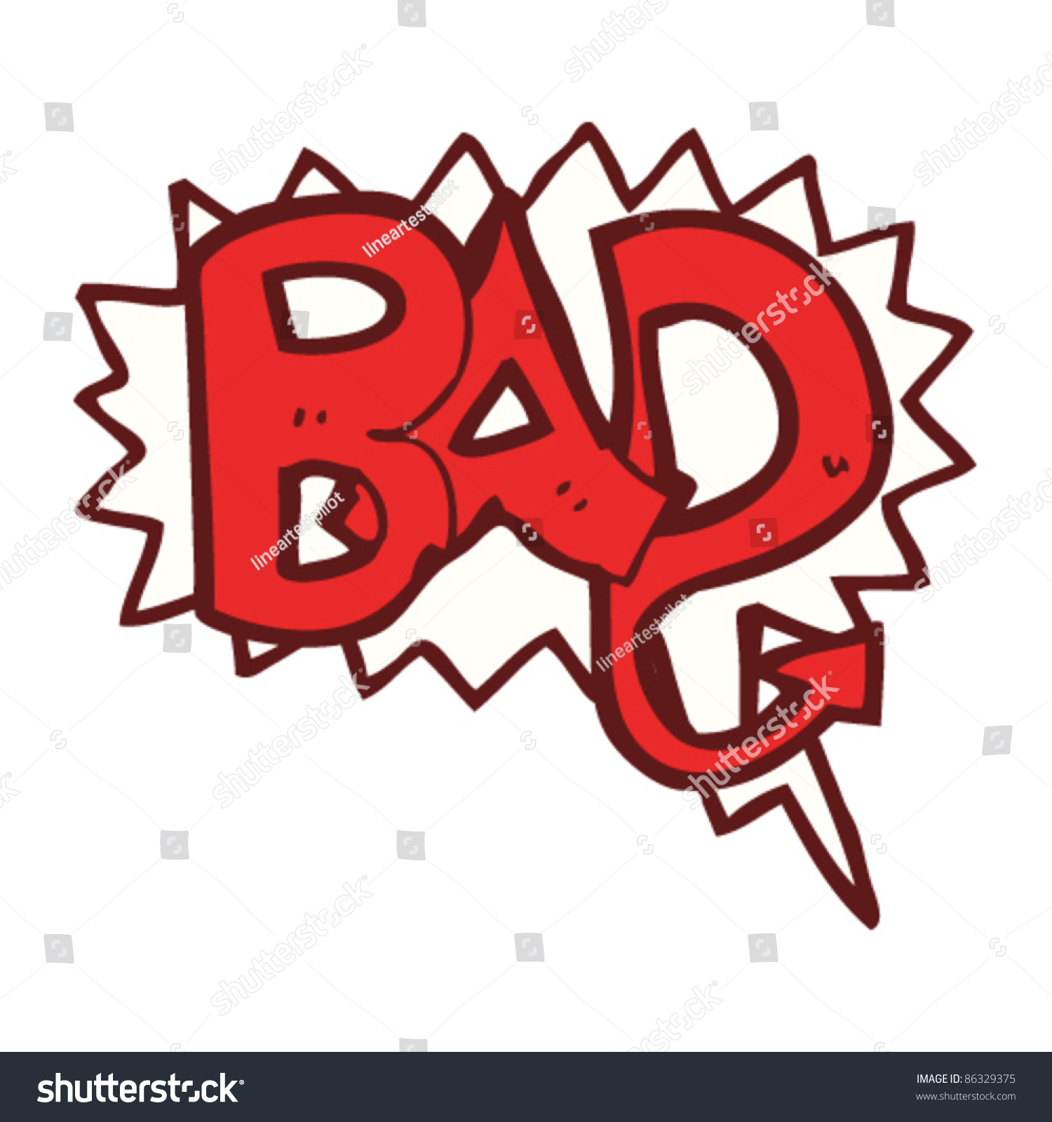 Cartoon Bad Shout Stock Vector (Royalty Free) 86329375 | Shutterstock