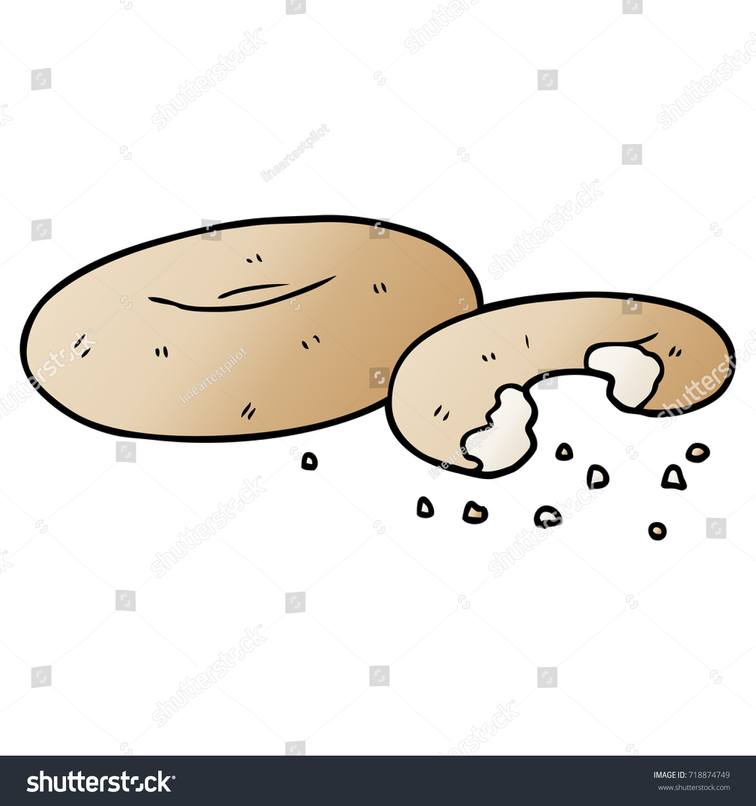 Cartoon Bagel Stock Vector (Royalty Free) 718874749 | Shutterstock