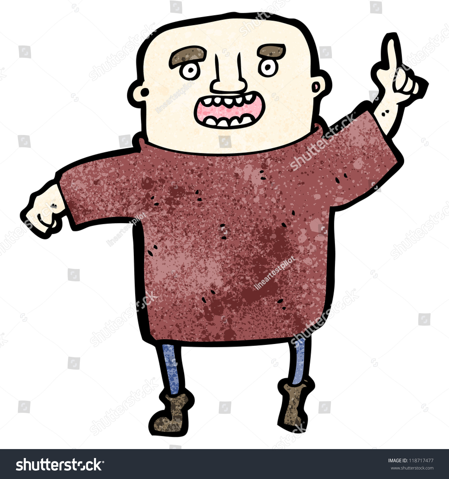 caricatura de calvo: vector de stock (libre de regalías) 118717477 ...