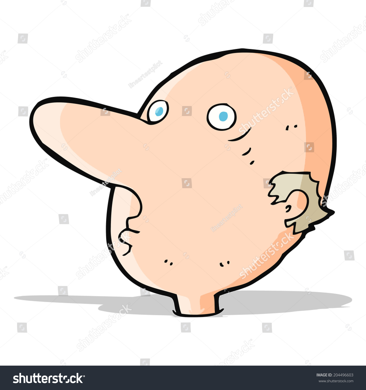 hombre calvo de dibujos animados: vector de stock (libre de regalías ...