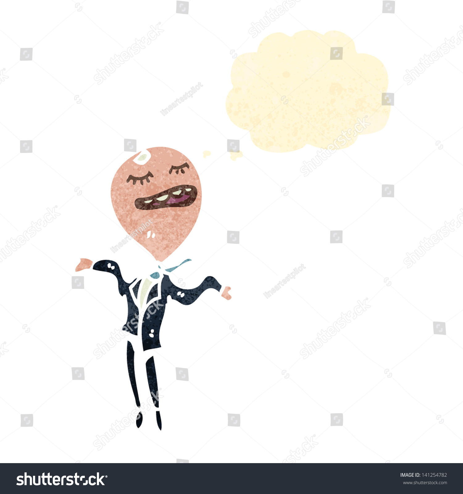 Cartoon Balloon Head Man Stock Vector (Royalty Free) 141254782 ...