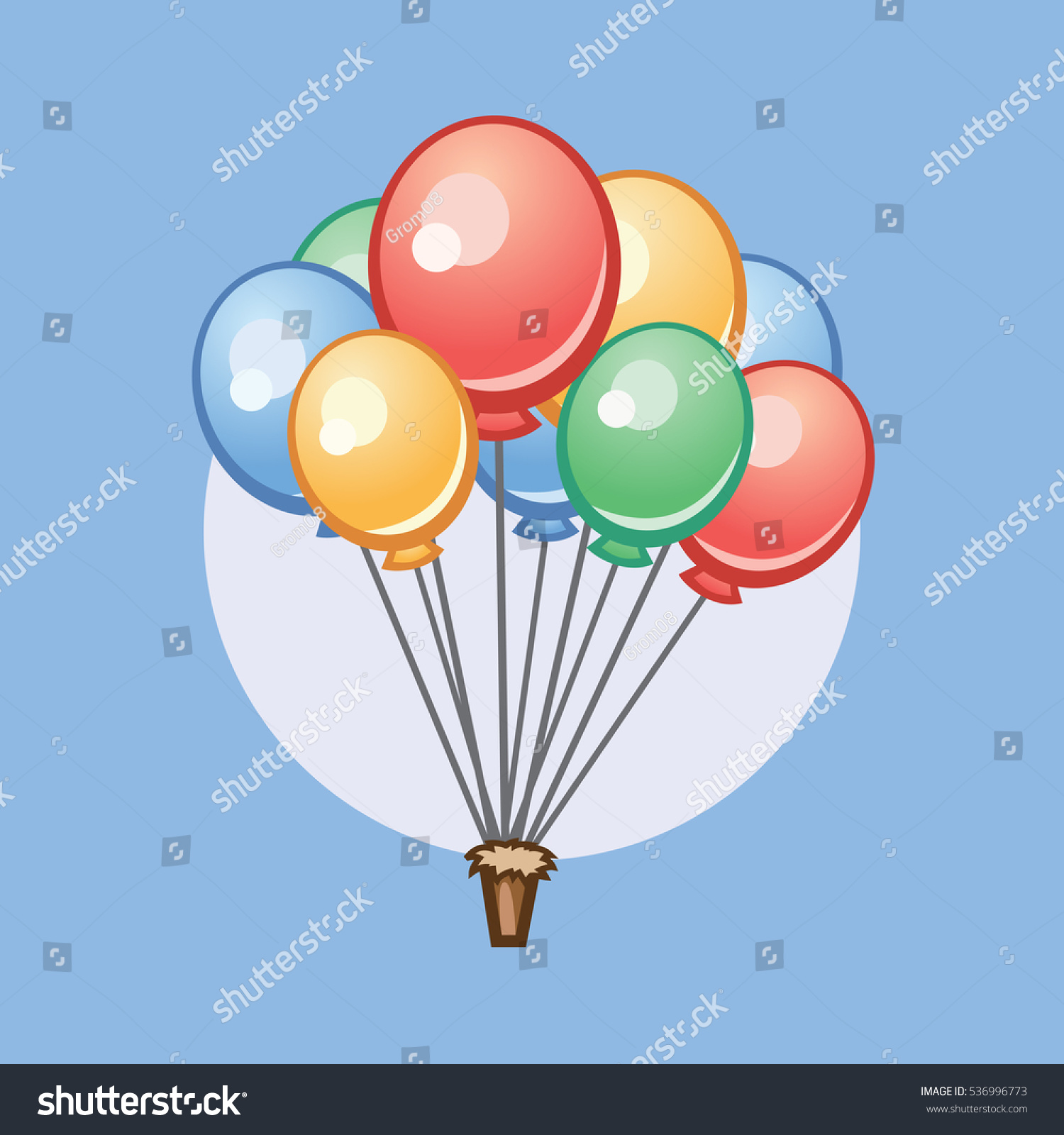 Cartoon Balloons Stock Vector (Royalty Free) 536996773