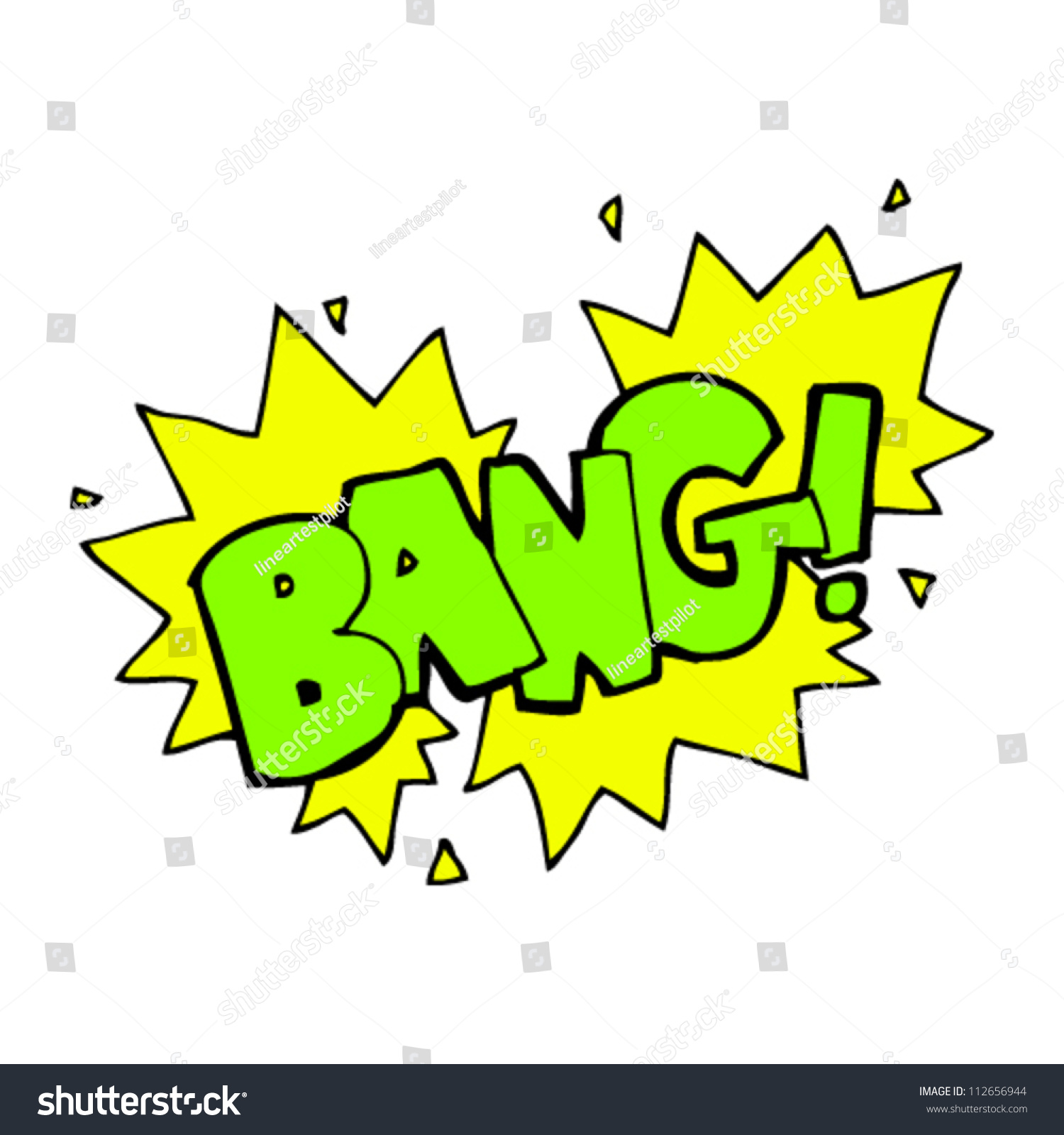 Cartoon Bang Symbol Stock Vector (Royalty Free) 112656944
