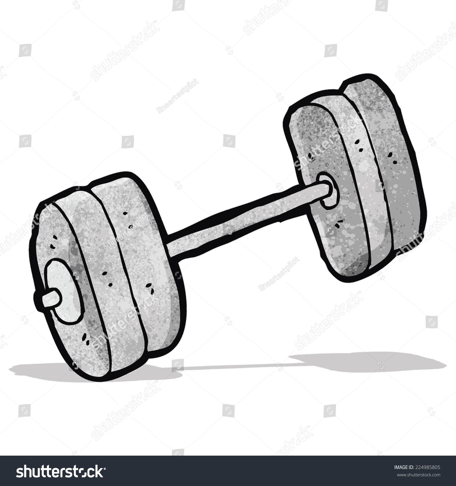 Cartoon Barbell Stock Vector (Royalty Free) 224985805