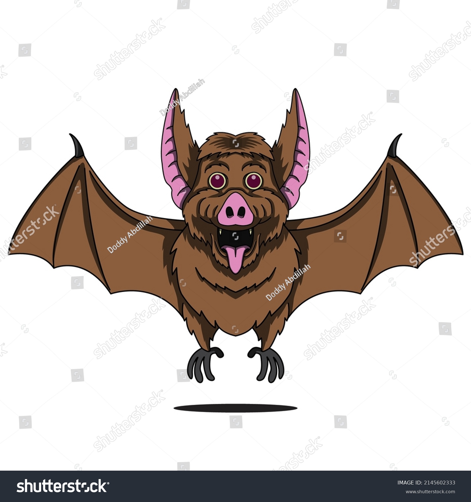 Cartoon Bat Graphic Vector Illustration Stock Vector (Royalty Free ...