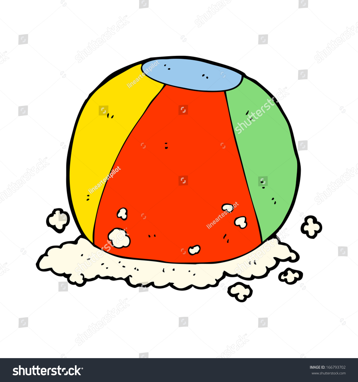 Cartoon Beach Ball Stock Vector (Royalty Free) 166793702 | Shutterstock