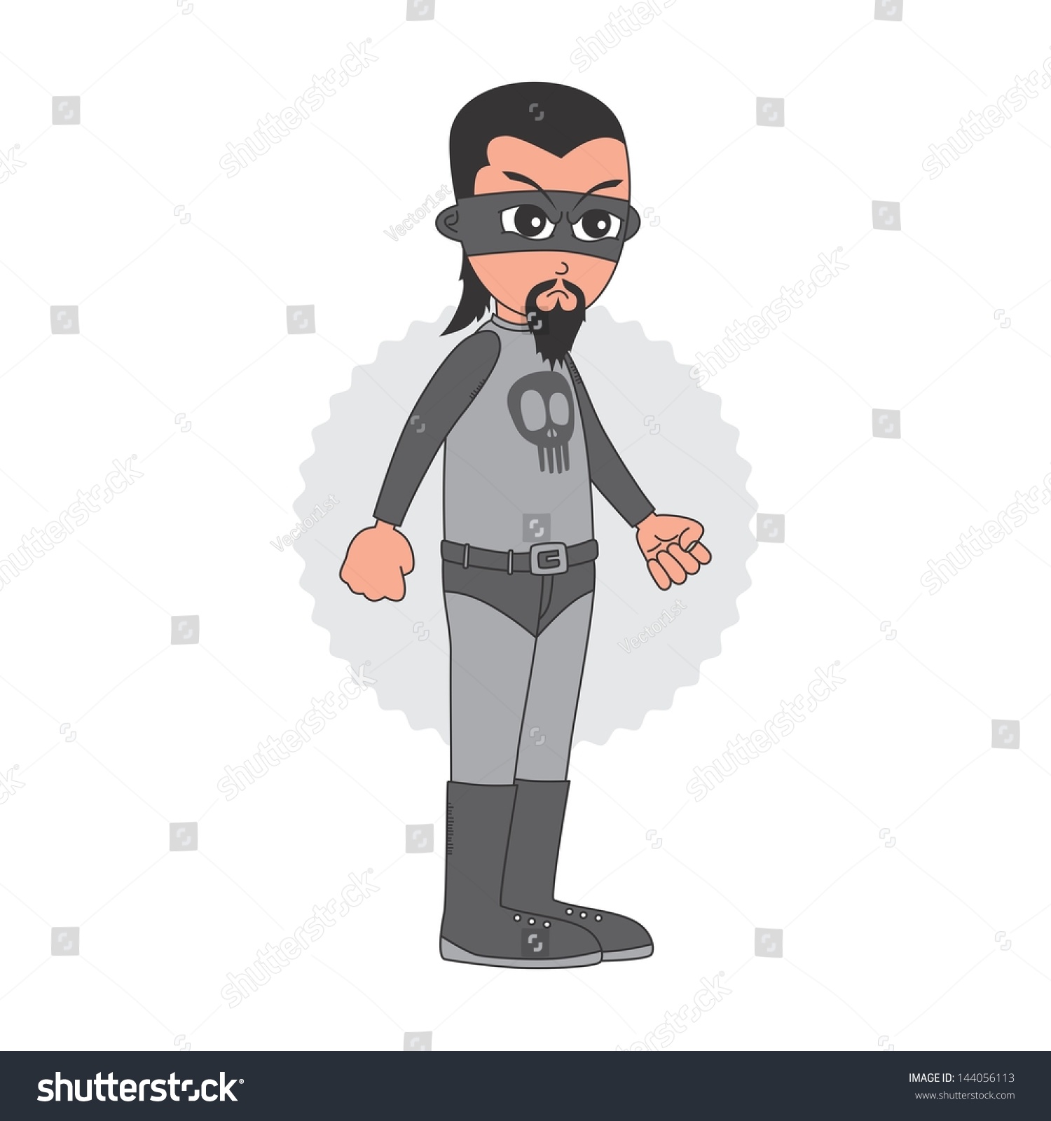 Cartoon Beard Villain: เวกเตอร์สต็อก (ปลอดค่าลิขสิทธิ์) 144056113 ...