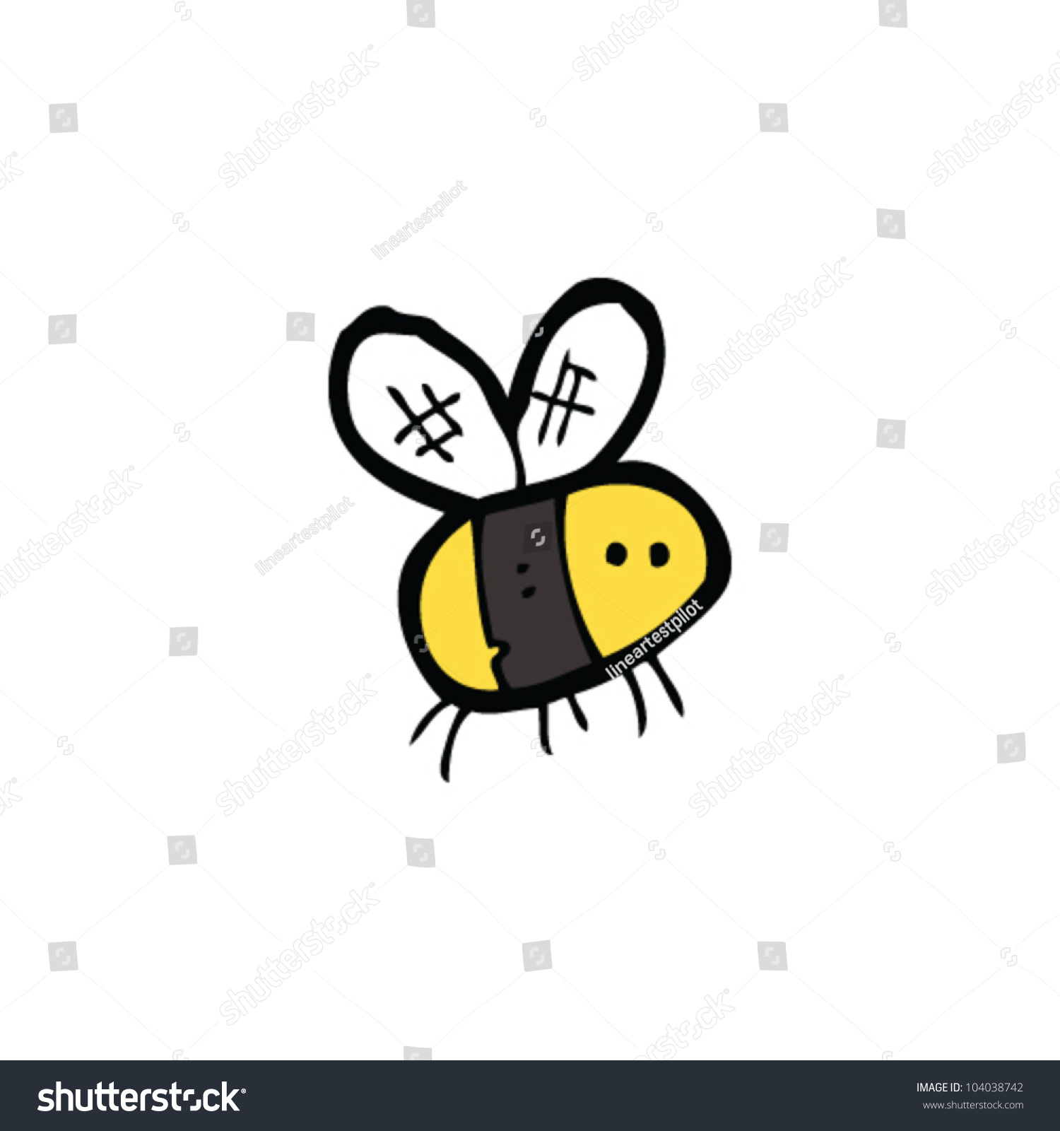 Cartoon Bee Stock Vector (Royalty Free) 104038742