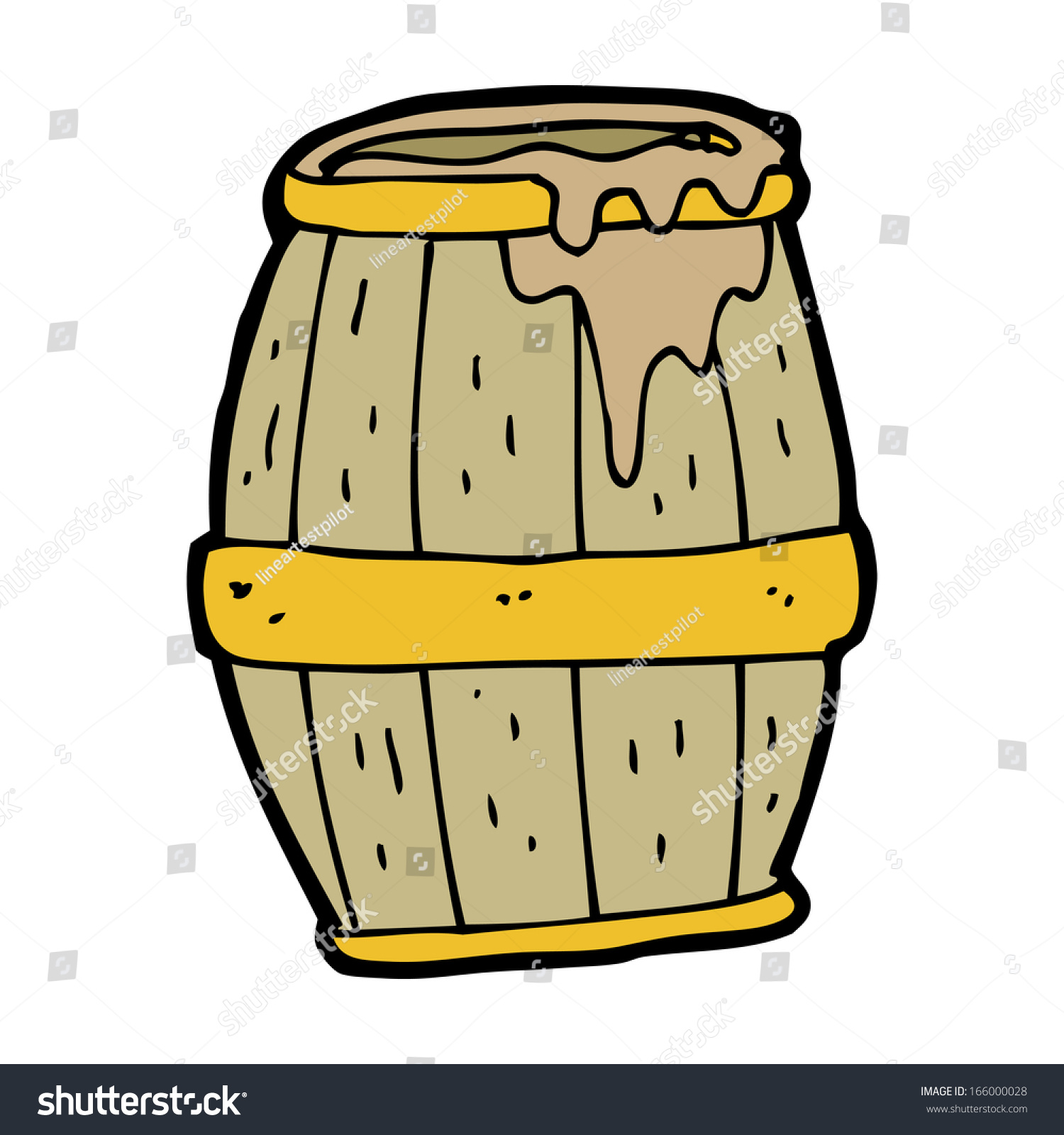 Cartoon Beer Barrel Stock Vector (Royalty Free) 166000028