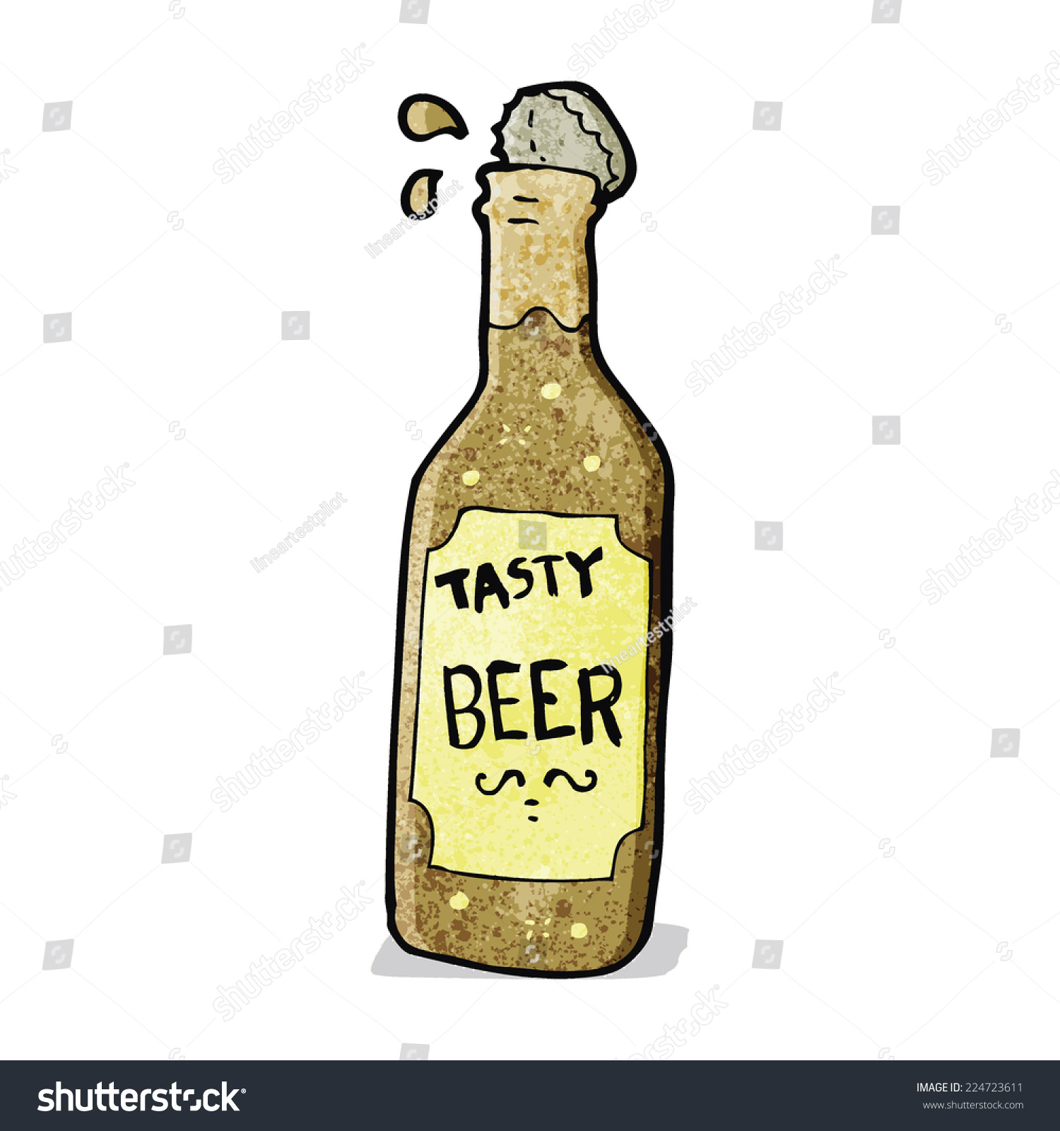 Cartoon Beer Bottle Stock Vector (Royalty Free) 224723611