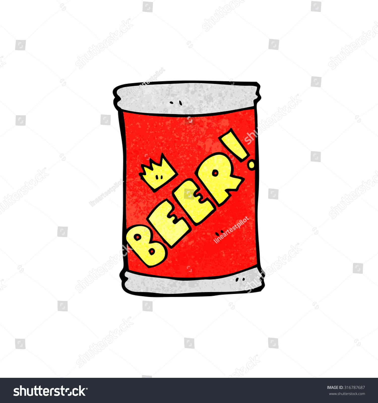 Cartoon Beer Can Stock Vector (Royalty Free) 316787687