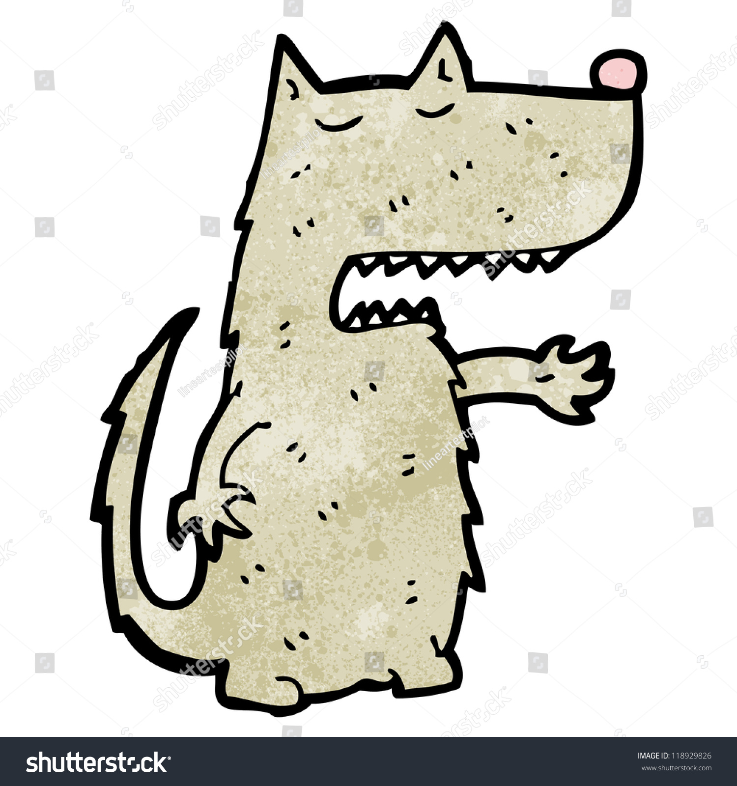 Cartoon Big Bad Wolf Stock Vector (Royalty Free) 118929826 | Shutterstock