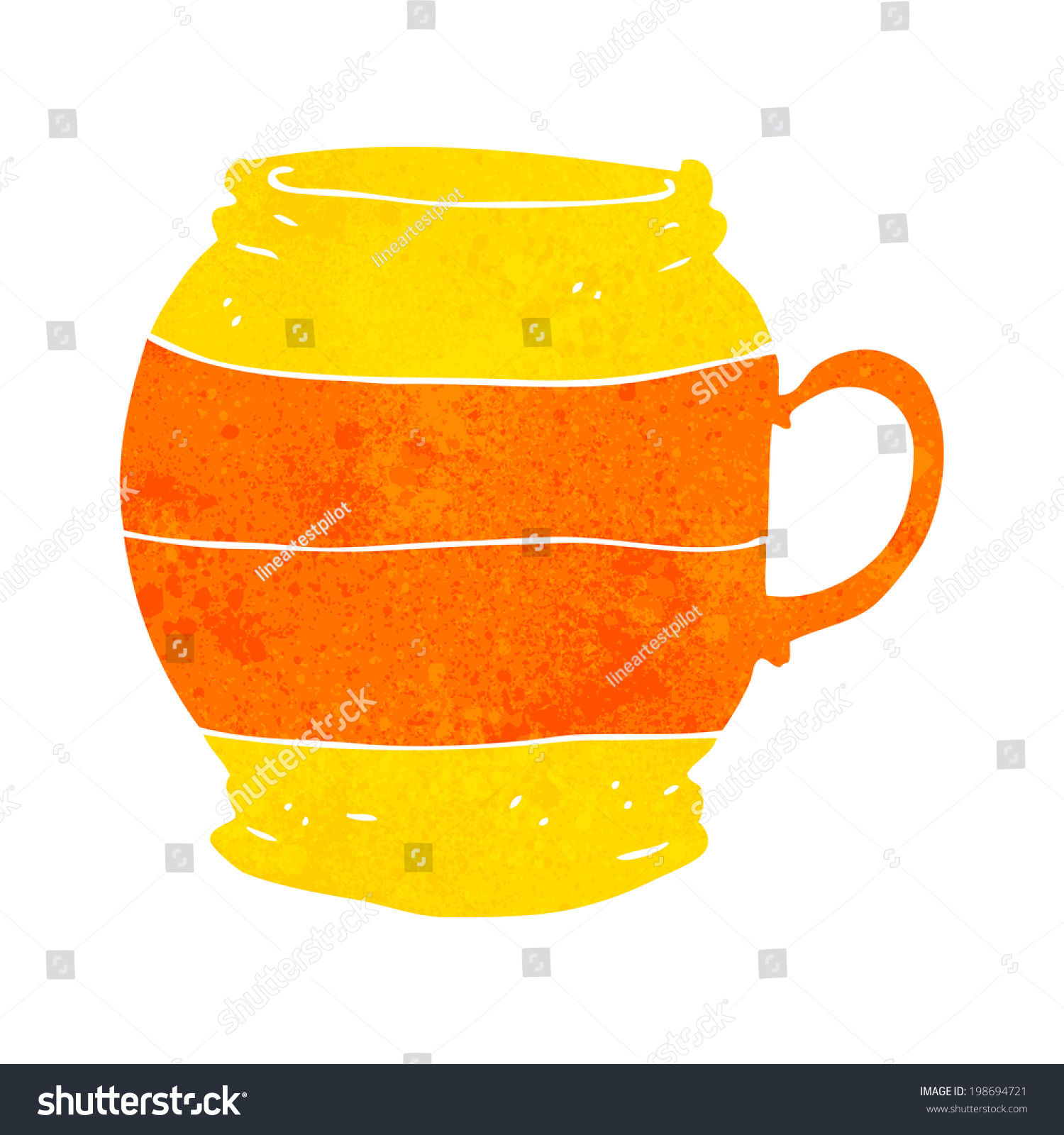Cartoon Big Mug Stock Vector (Royalty Free) 198694721 | Shutterstock