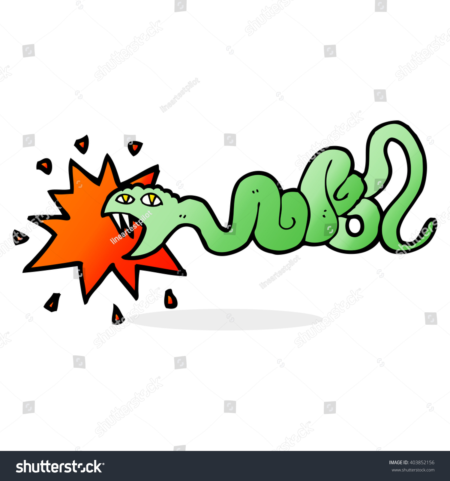 Cartoon Biting Snake Stock Vector (Royalty Free) 403852156