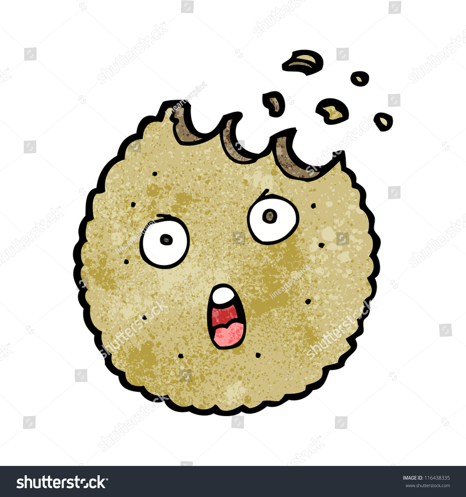 Cartoon Bitten Cookie Character Stock Vector (Royalty Free) 116438335 ...
