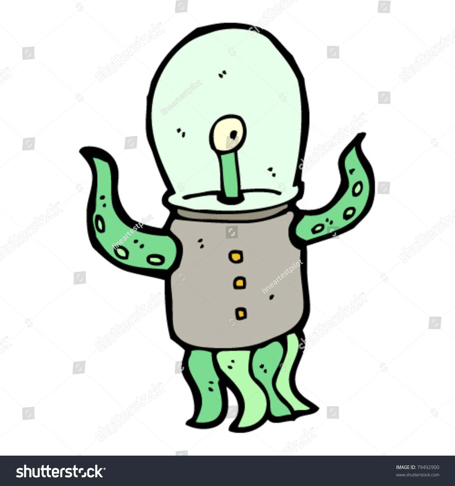 Cartoon Bizarre Alien Stock Vector (Royalty Free) 79492900 | Shutterstock