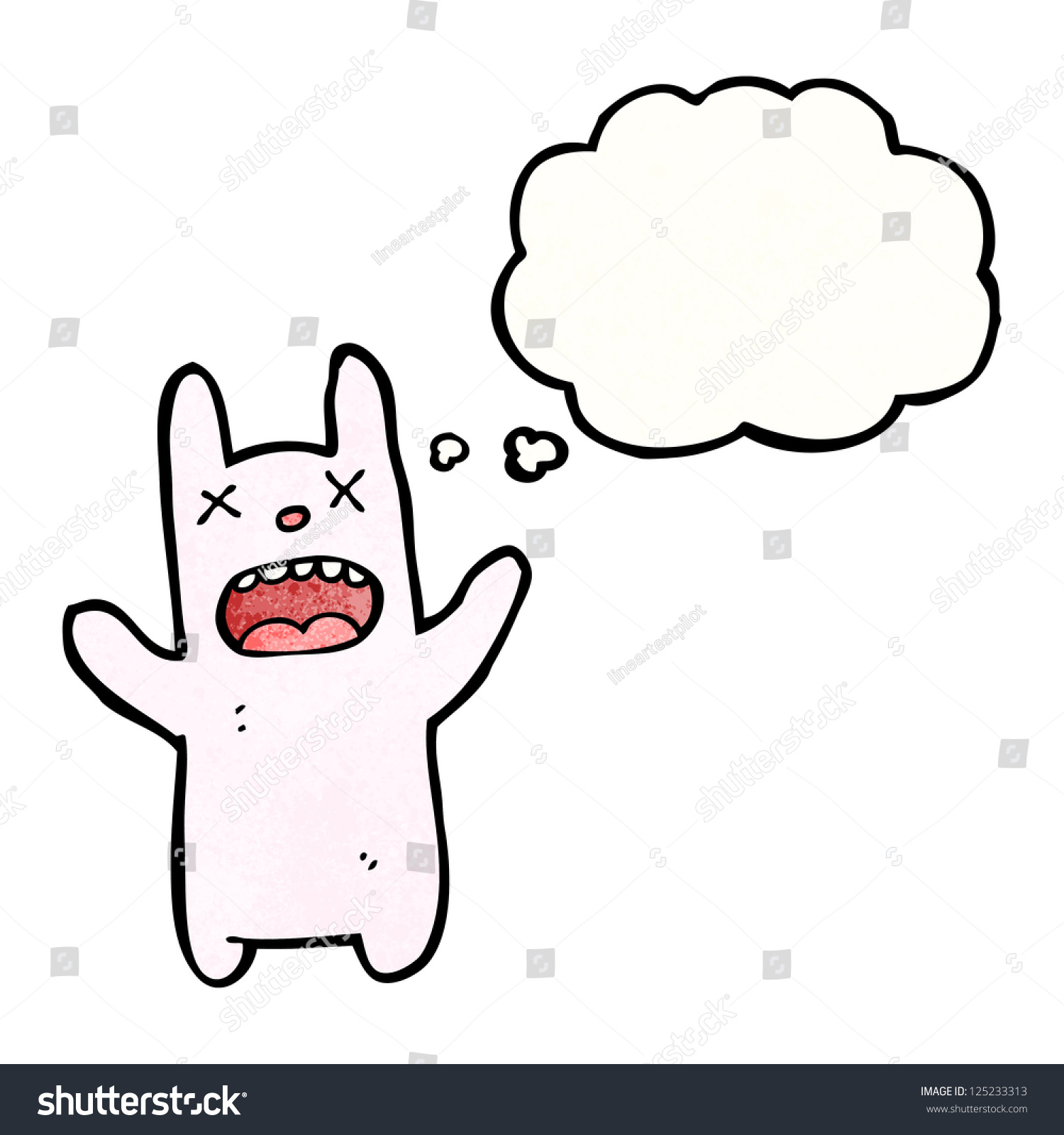 Cartoon Blind Rabbit Stock Vector (Royalty Free) 125233313