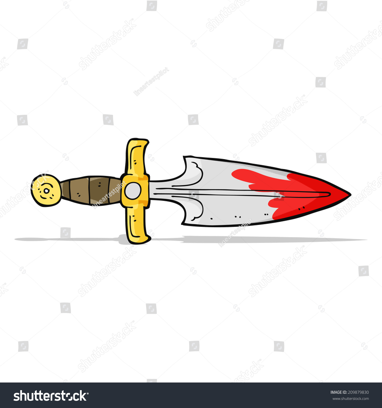 Cartoon Bloody Dagger Stock Vector (Royalty Free) 209879830 | Shutterstock