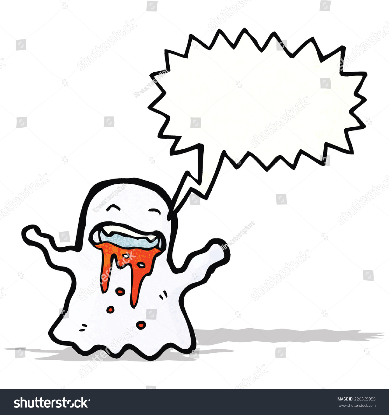 Cartoon Bloody Ghost Stock Vector (Royalty Free) 220365955