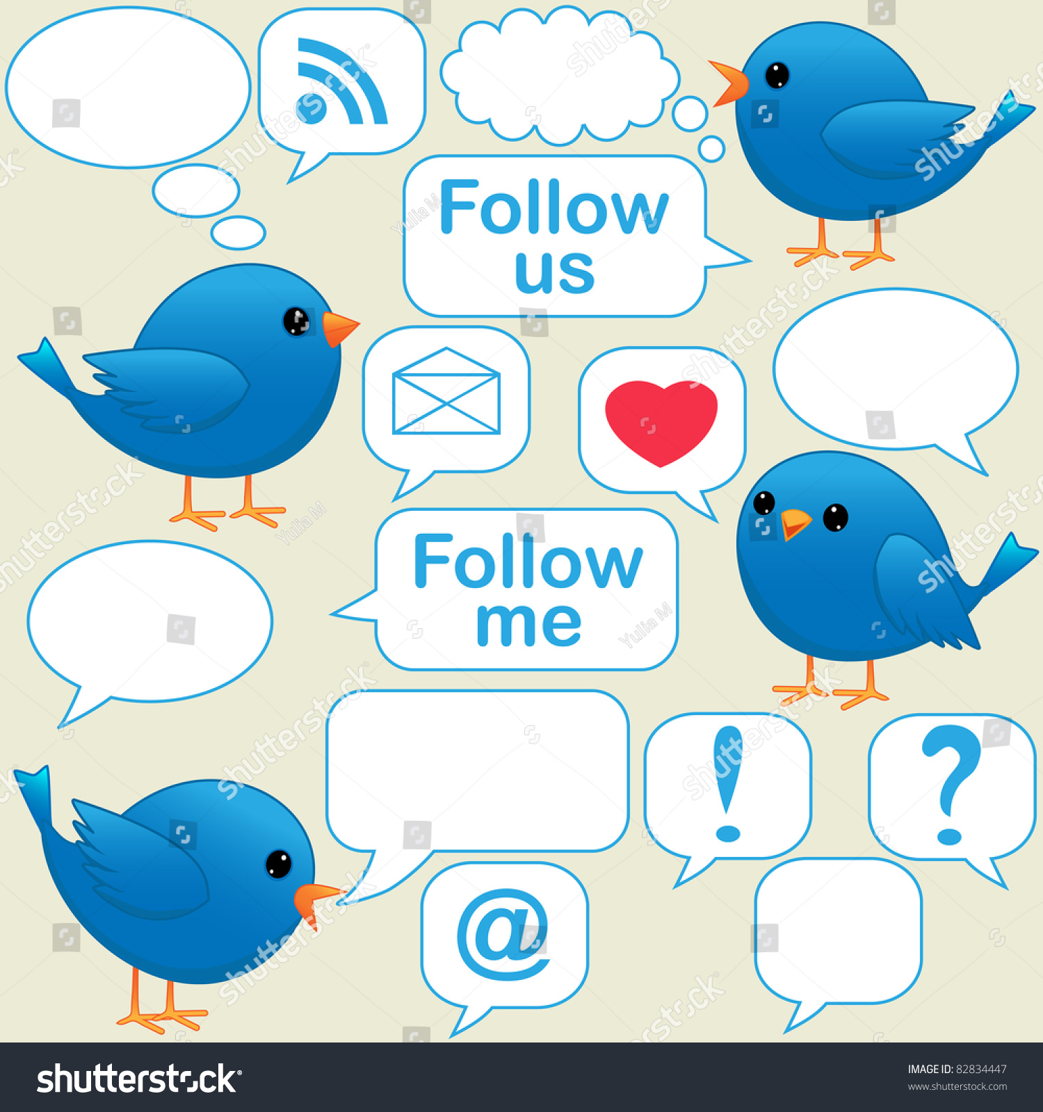 Cartoon Blue Bird Talking Stock Vector (Royalty Free) 82834447 ...