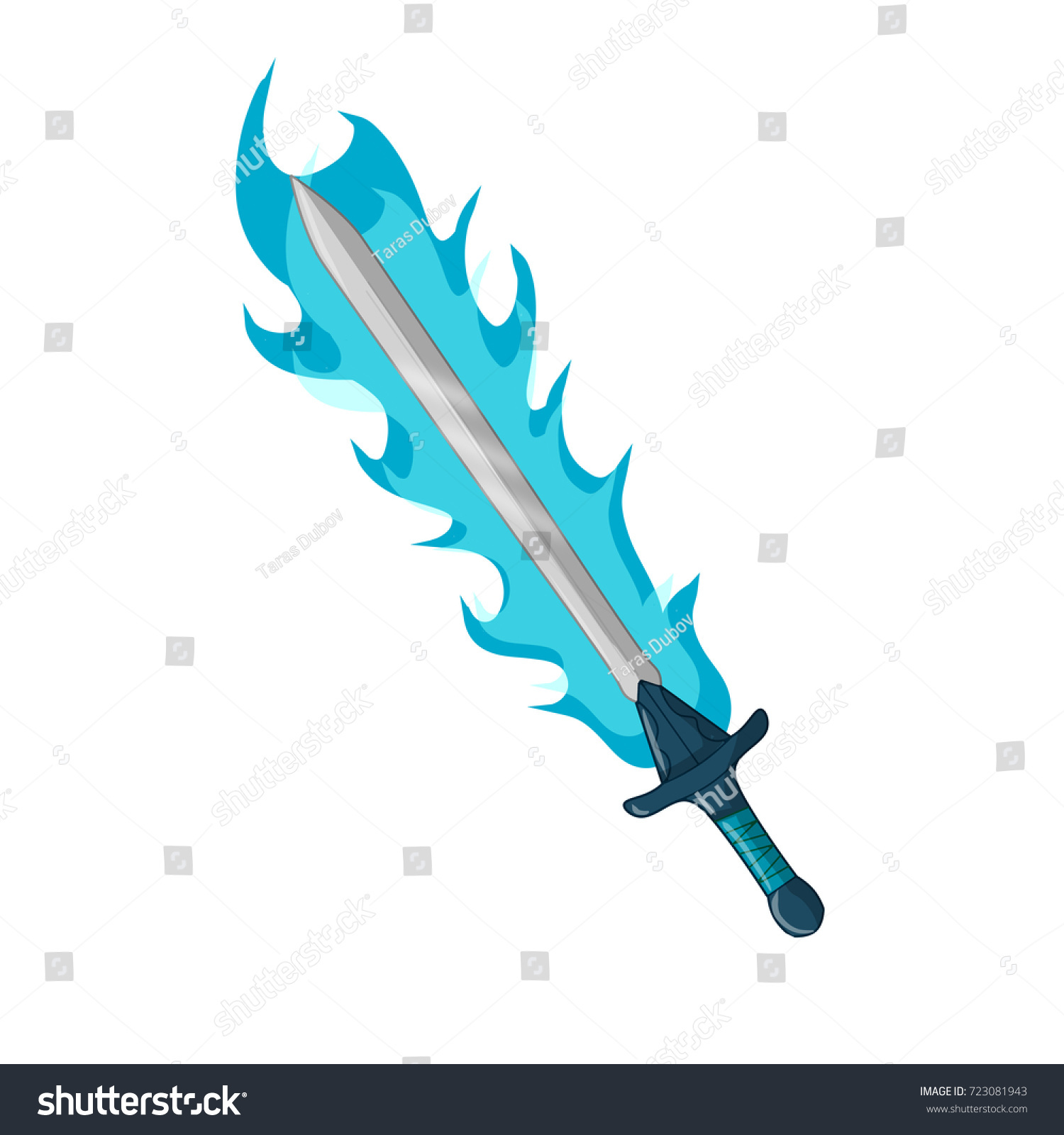 Cartoon Blue Magic Cold Fire 스톡 벡터(로열티 프리) 723081943 | Shutterstock