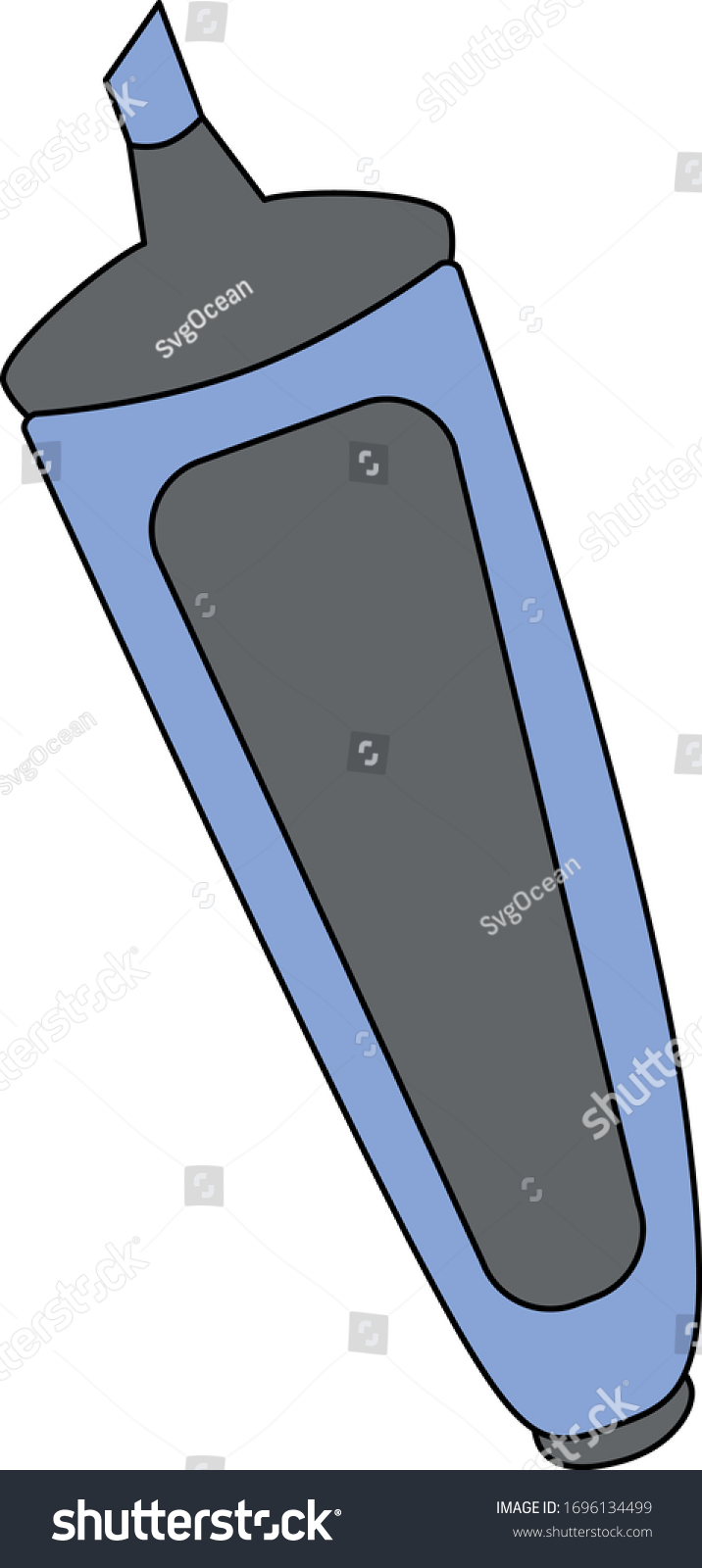 Cartoon Blue Marker School Marker Stock Vector (Royalty Free ...