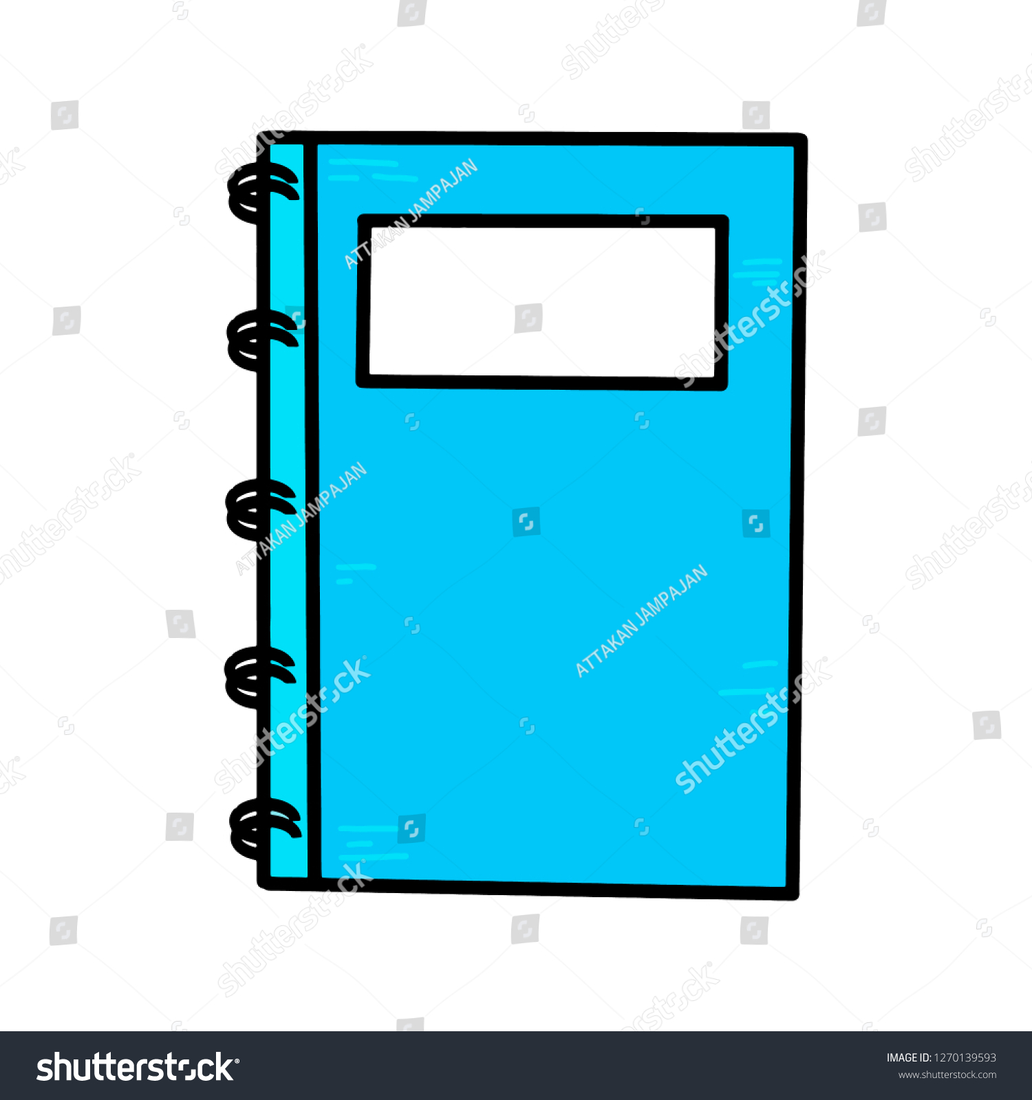 Cartoon Blue Notebookvectorillustrationdoodle: เวกเตอร์สต็อก (ปลอดค่า ...