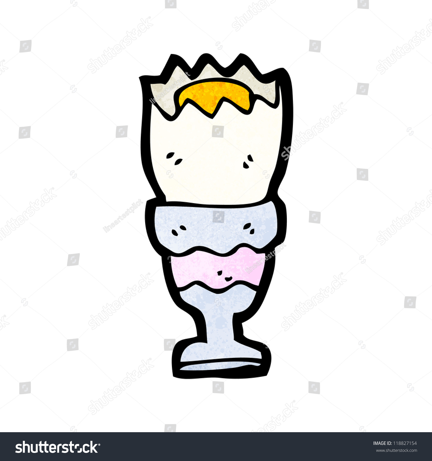 Cartoon Boiled Egg Stock Vector (Royalty Free) 118827154 | Shutterstock