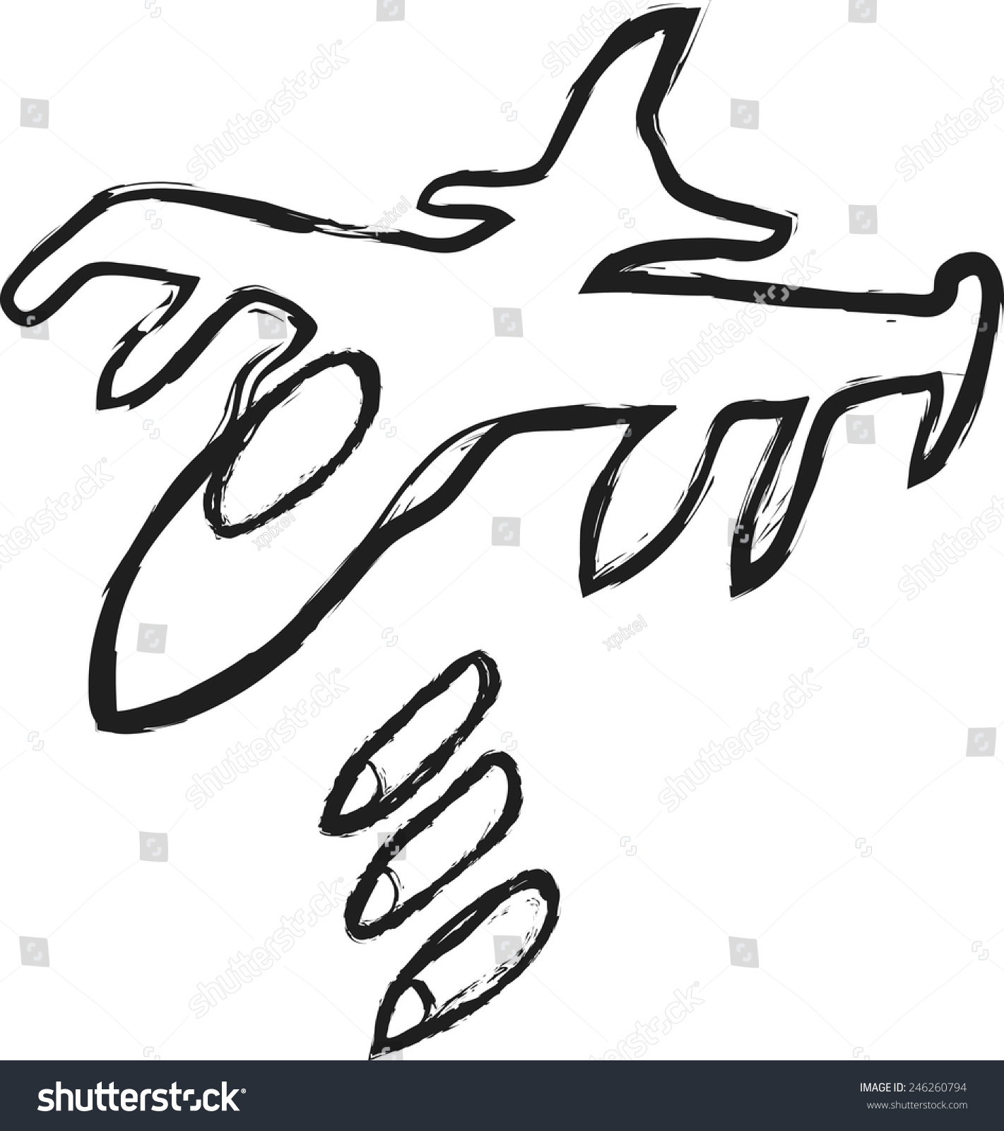 Cartoon Bomber Vector Stock Vector (Royalty Free) 246260794