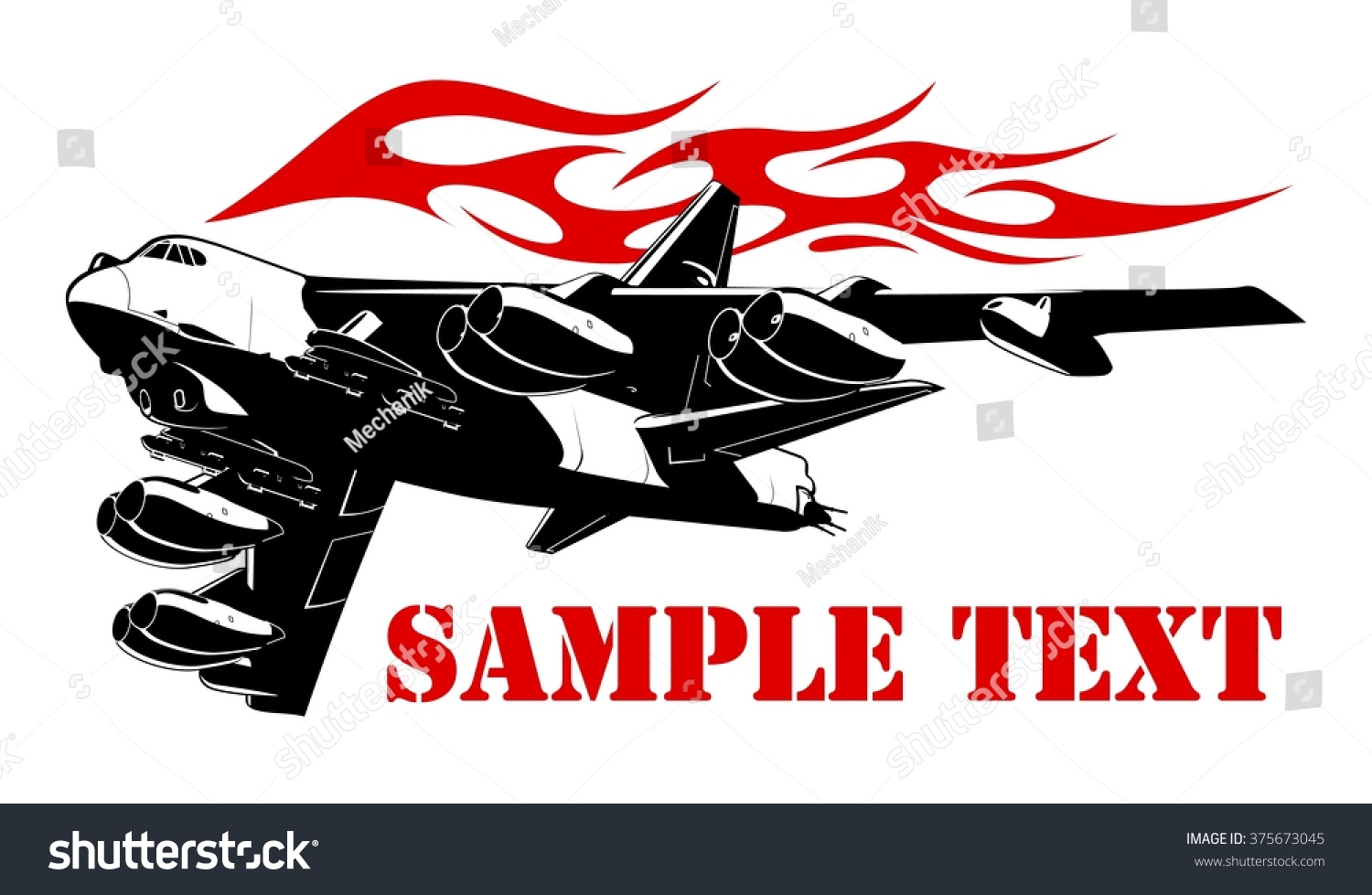 Cartoon Bomber Vector B 52 Graphic Stock Vector (Royalty Free ...