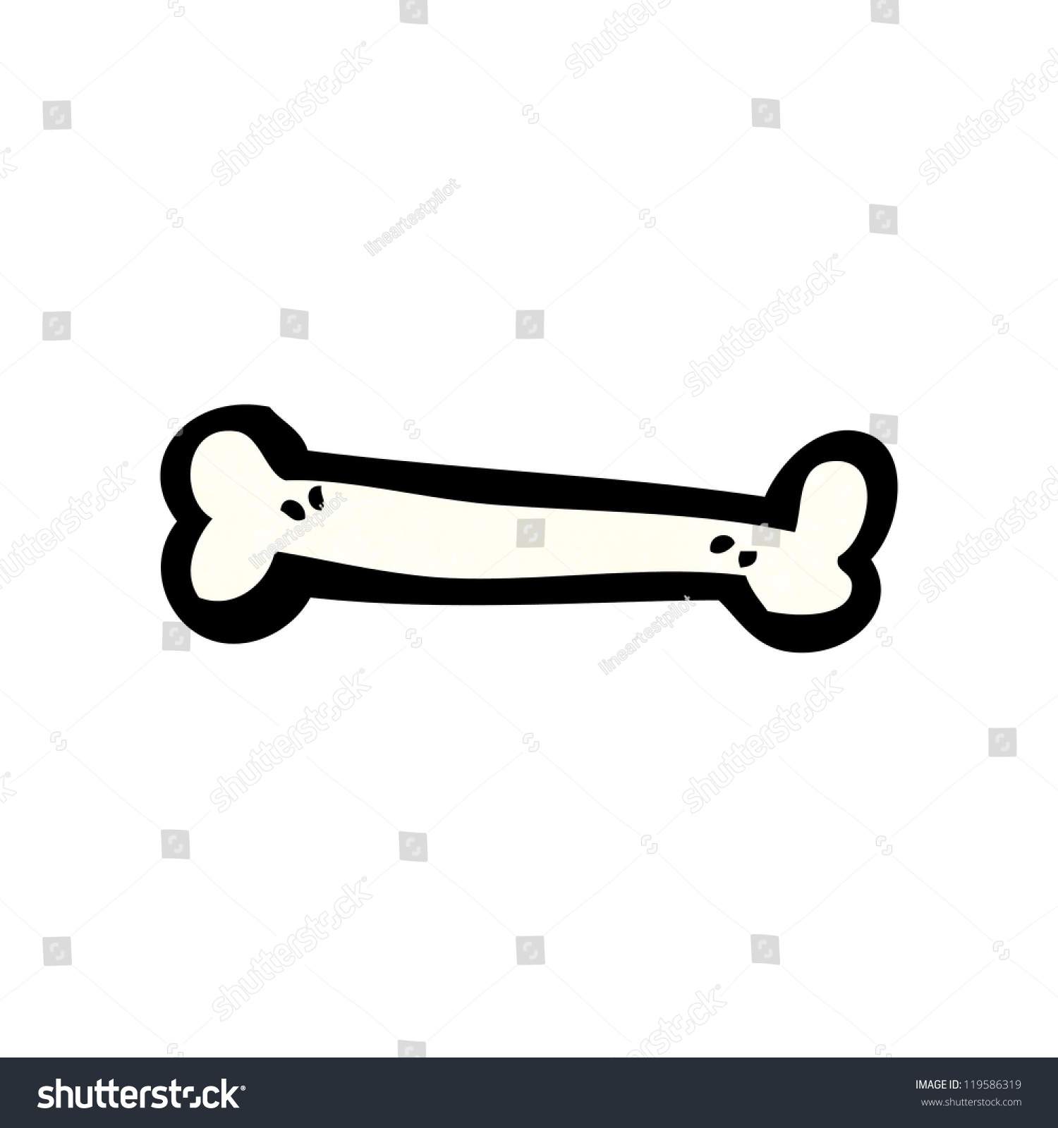 Cartoon Bone Symbol Stock Vector (Royalty Free) 119586319