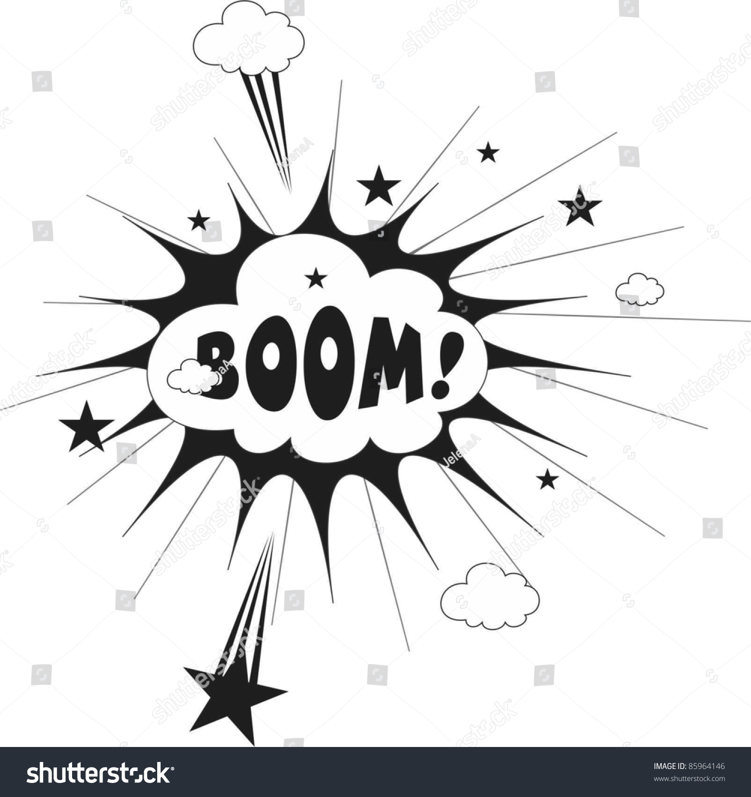 Cartoon - Boom Stock Vector Illustration 85964146 : Shutterstock