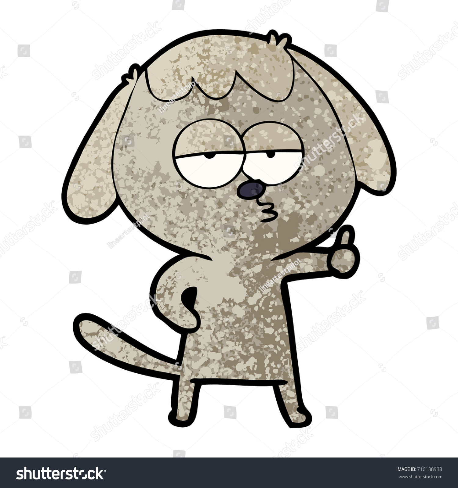 Cartoon Bored Dog Stock Vector (Royalty Free) 716188933 | Shutterstock