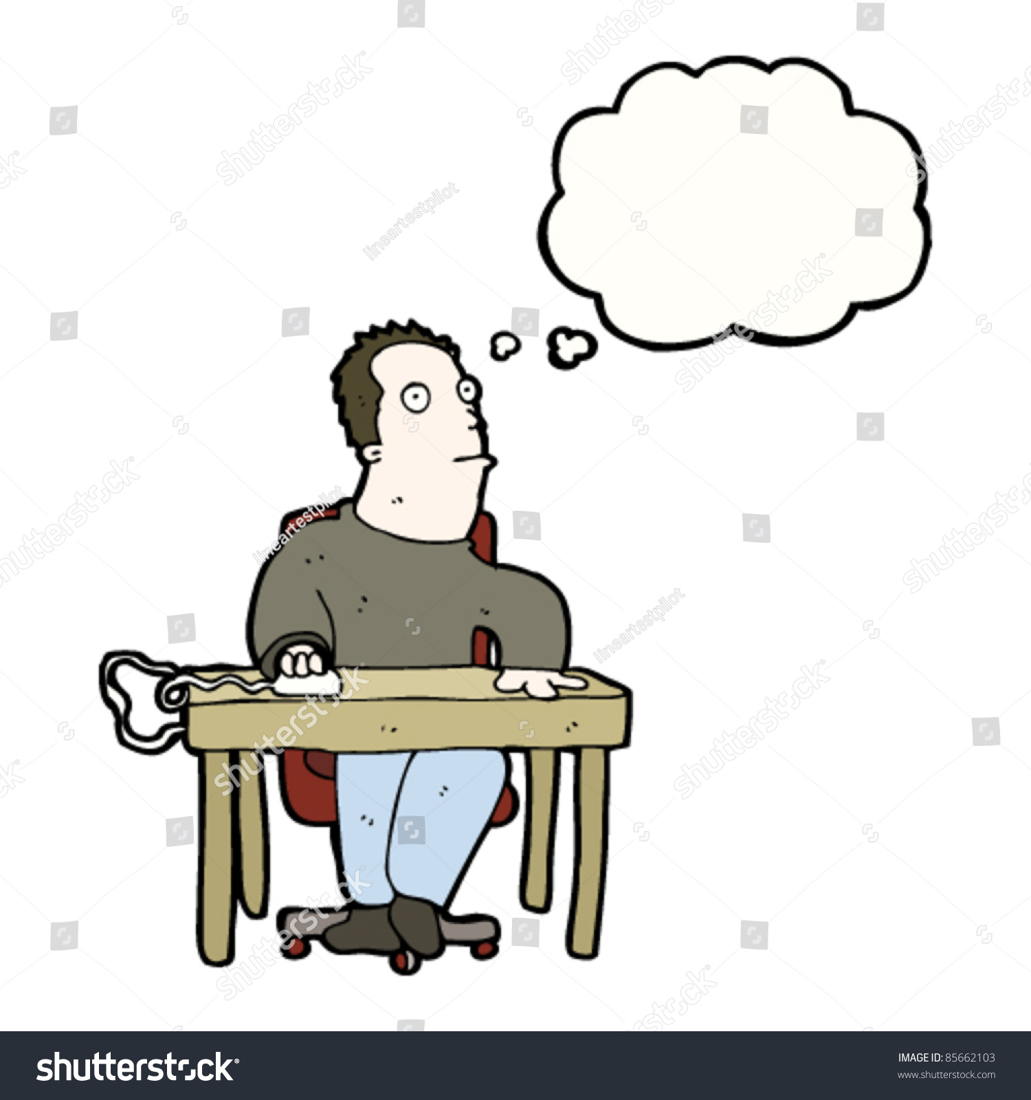 Cartoon Boring Office Guy Stock Vector Illustration 85662103 : Shutterstock