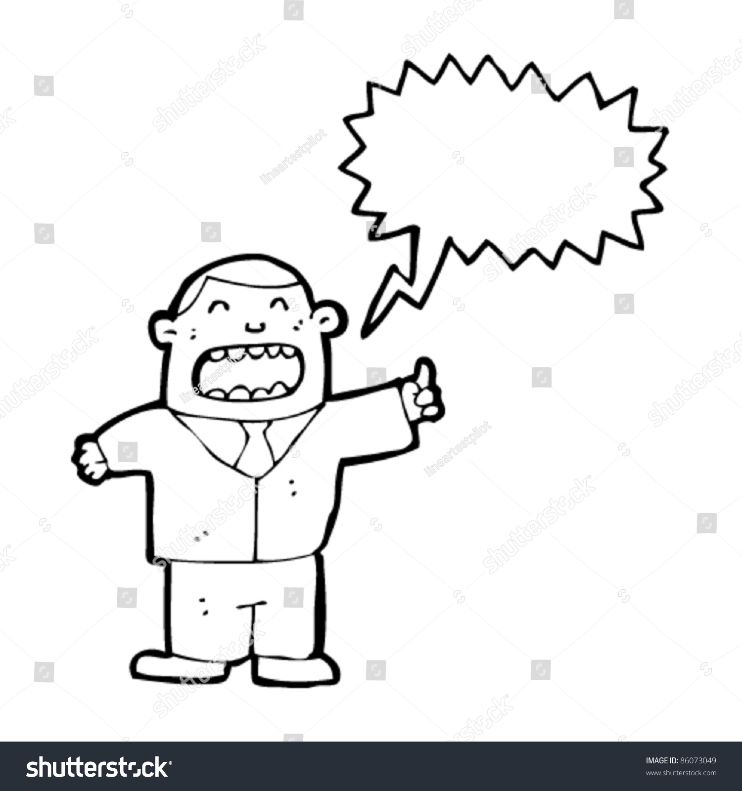 jefe de dibujos animados con presentación: vector de stock (libre de ...