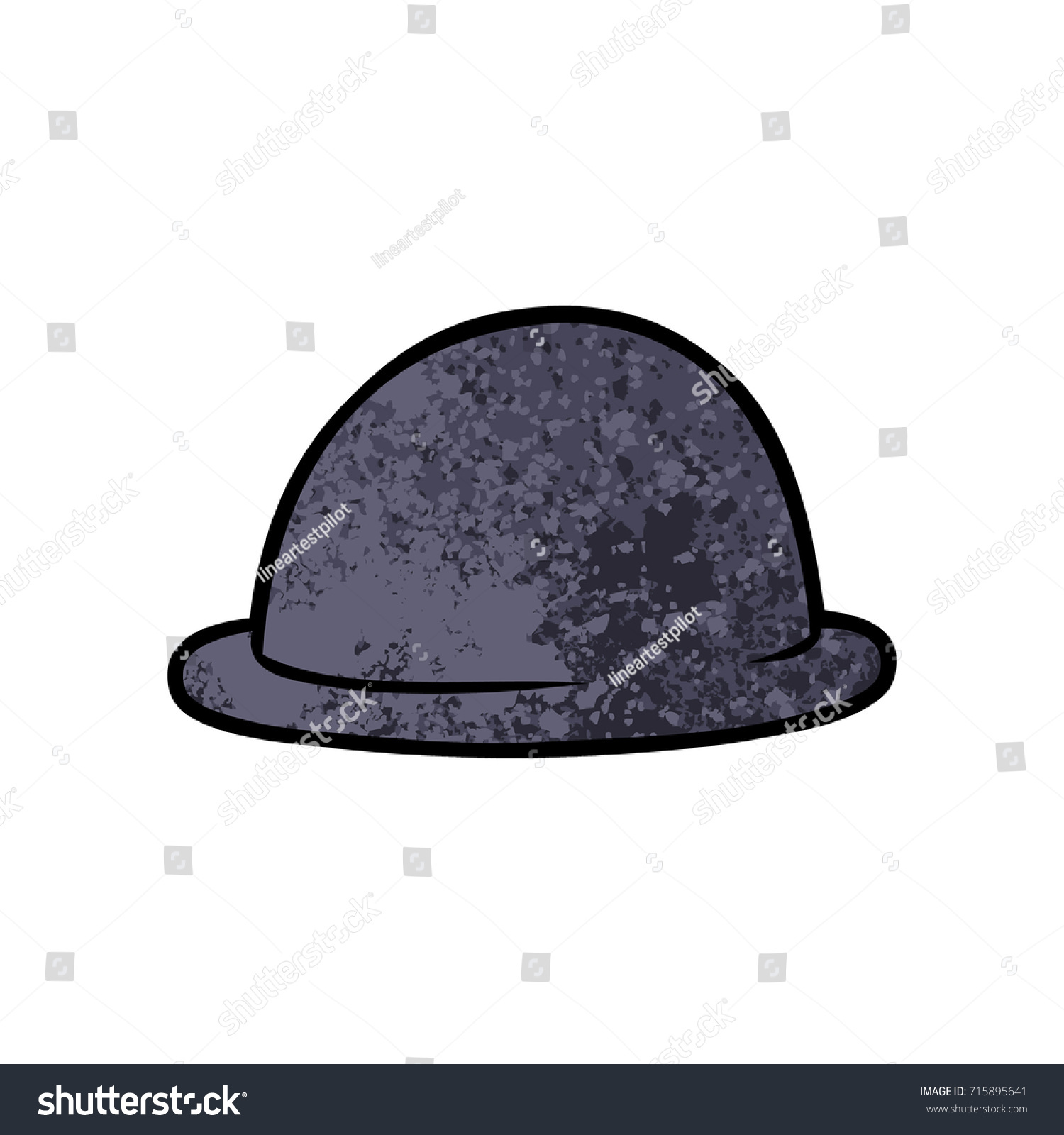 Cartoon Bowler Hat Stock Vector (Royalty Free) 715895641 | Shutterstock