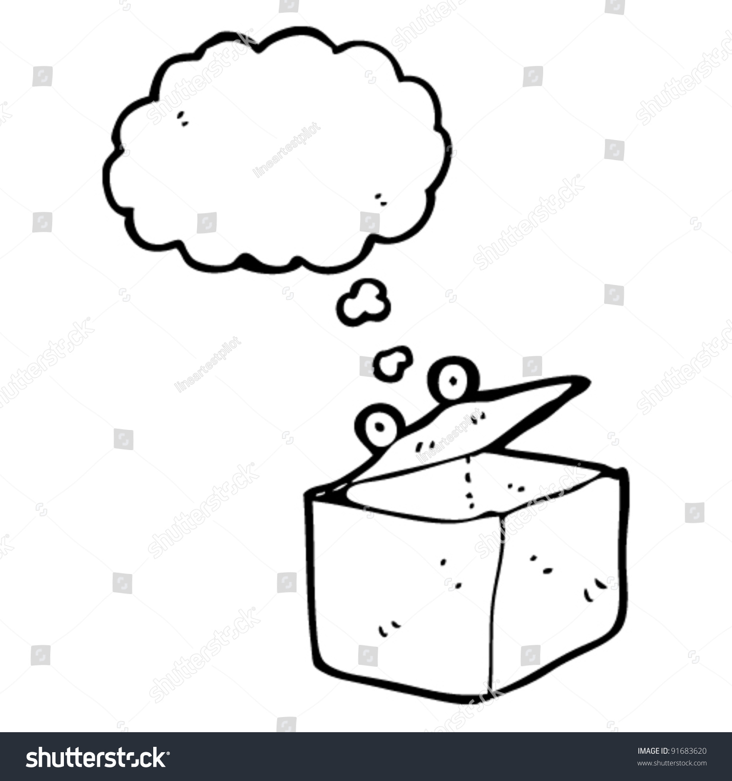 Cartoon Box Character Stock Vector (Royalty Free) 91683620