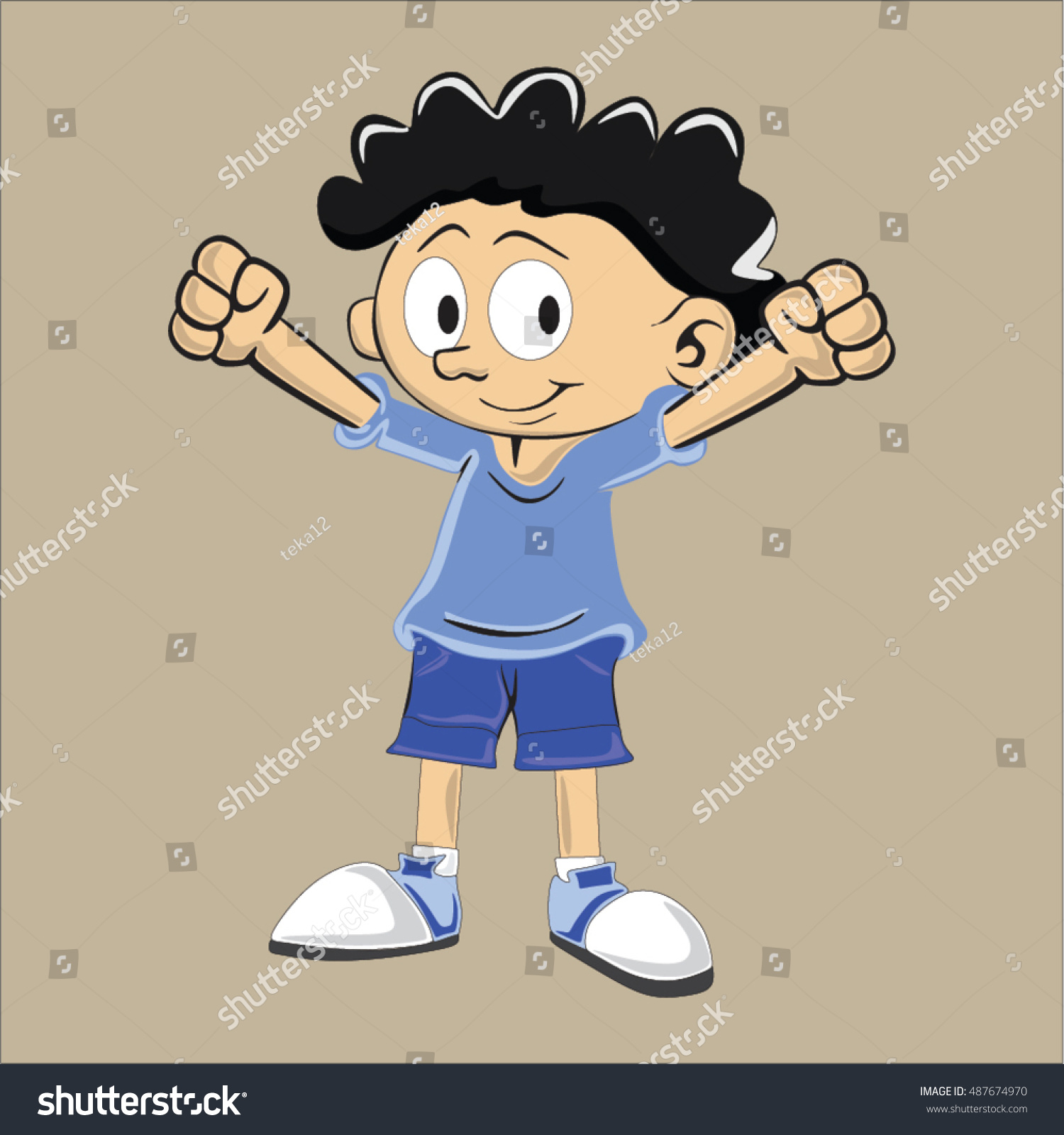 Cartoon Boy Stock Vector (Royalty Free) 487674970 | Shutterstock