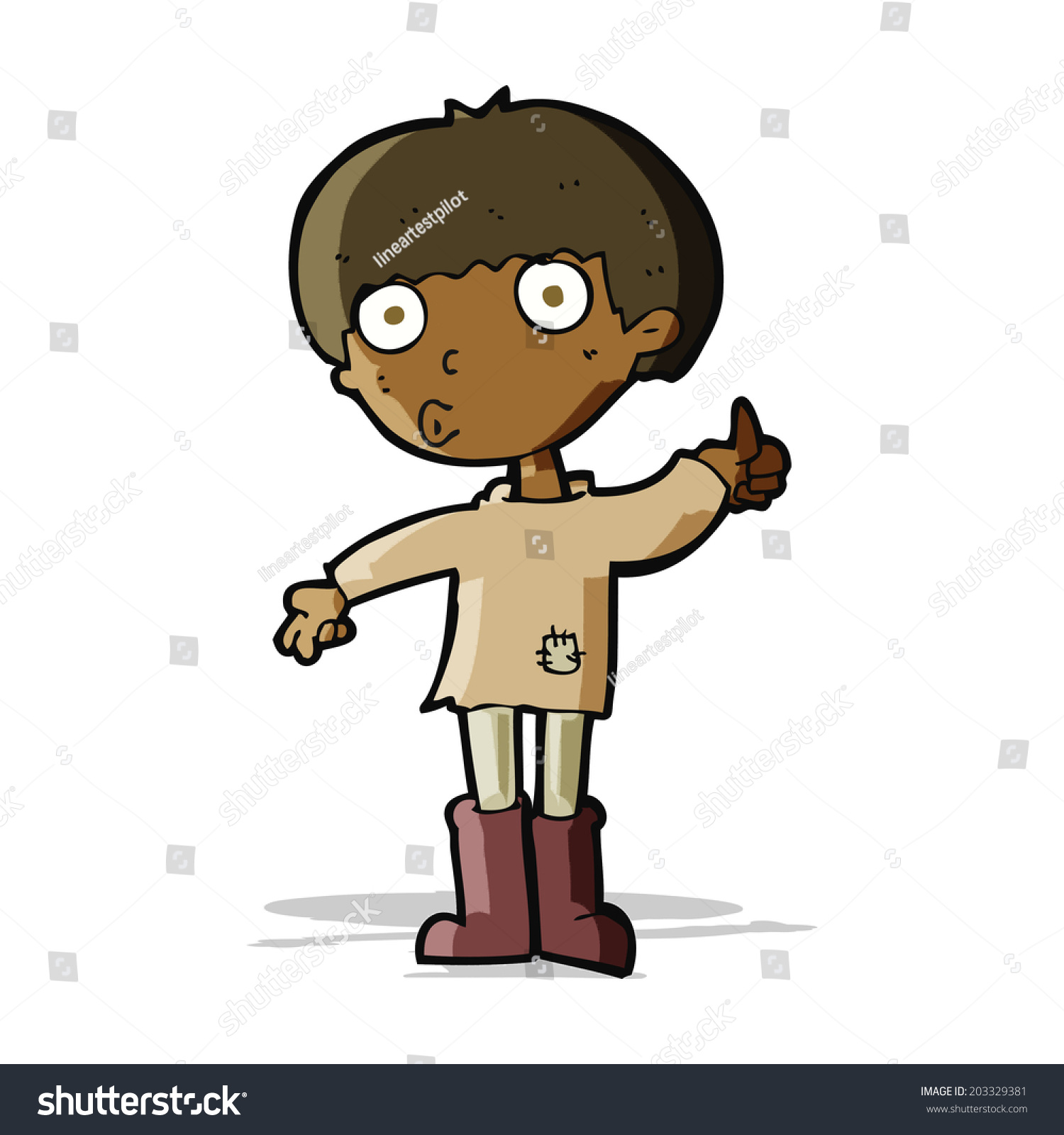 Cartoon Boy Asking Question Stock Vector (Royalty Free) 203329381