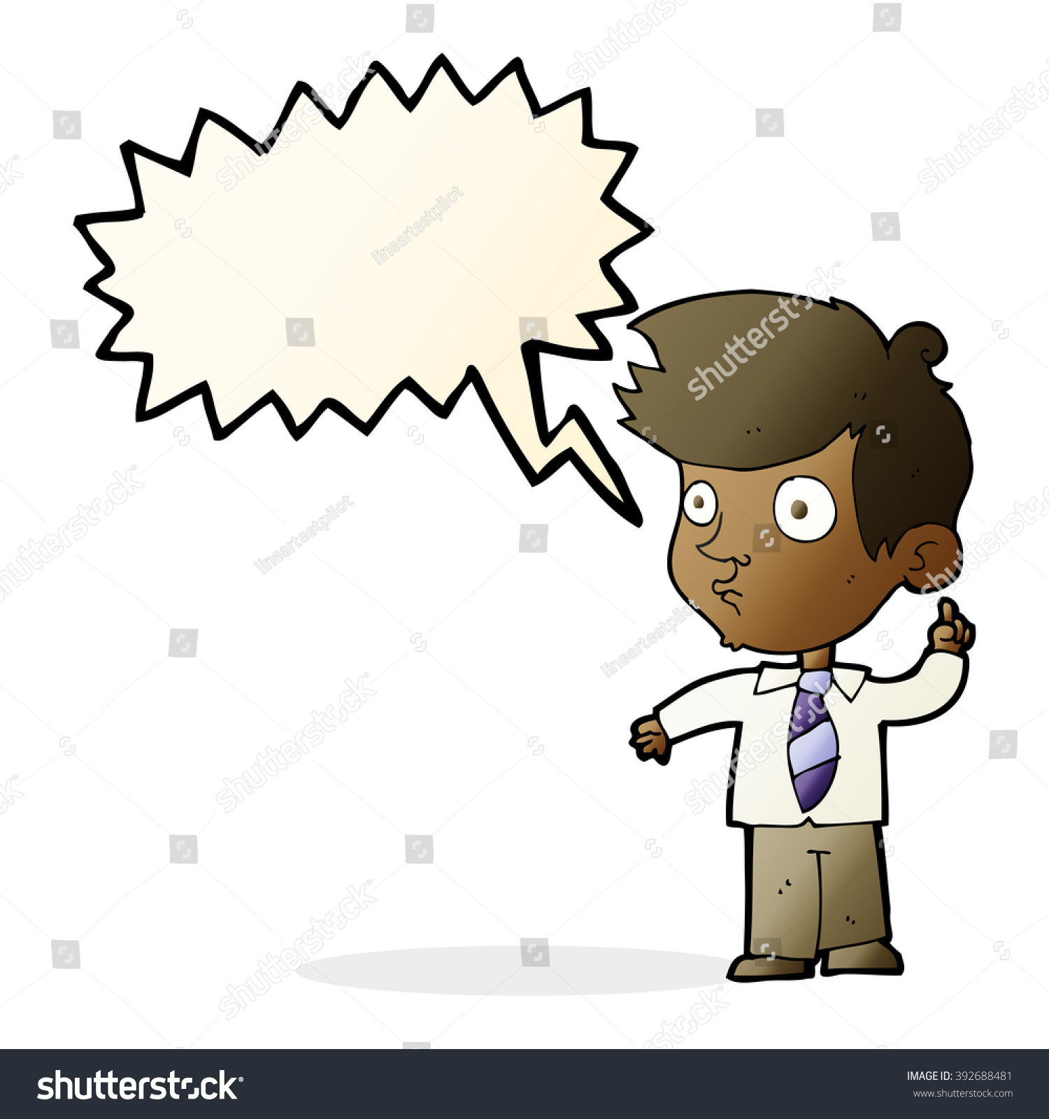 Cartoon Boy Asking Question Speech Bubble Stock Vector (Royalty Free ...