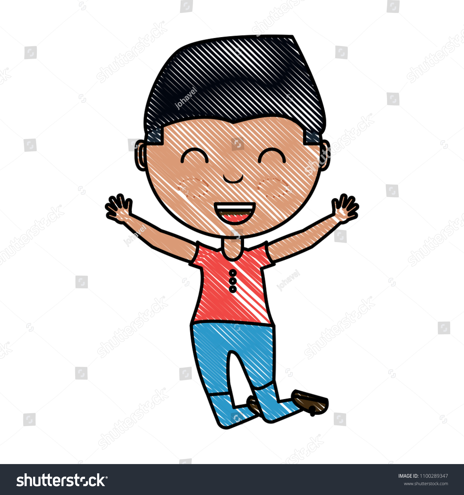 Cartoon Boy Design: เวกเตอร์สต็อก (ปลอดค่าลิขสิทธิ์) 1100289347 ...