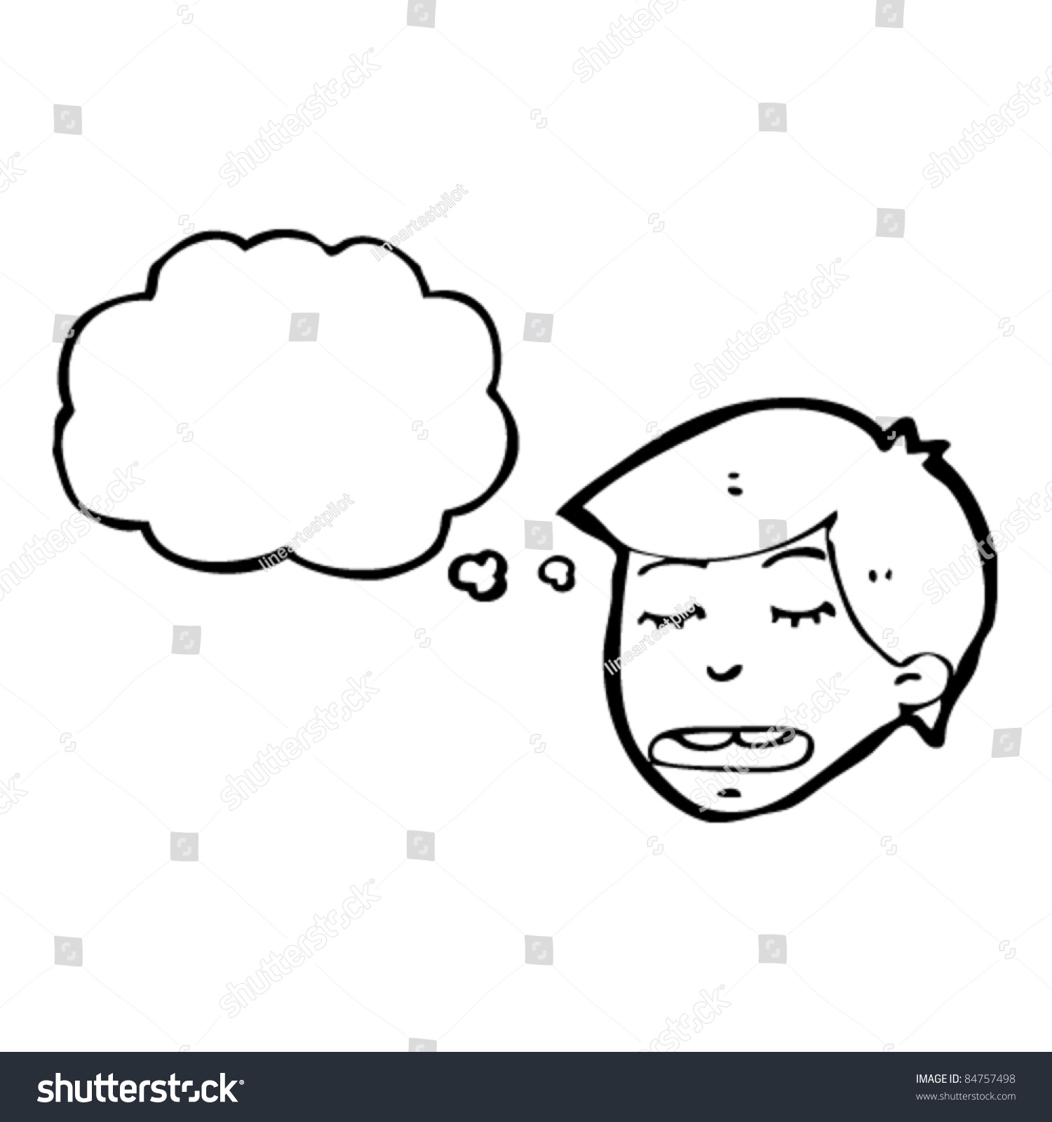 Cartoon Boy Dreaming Stock Vector (Royalty Free) 84757498